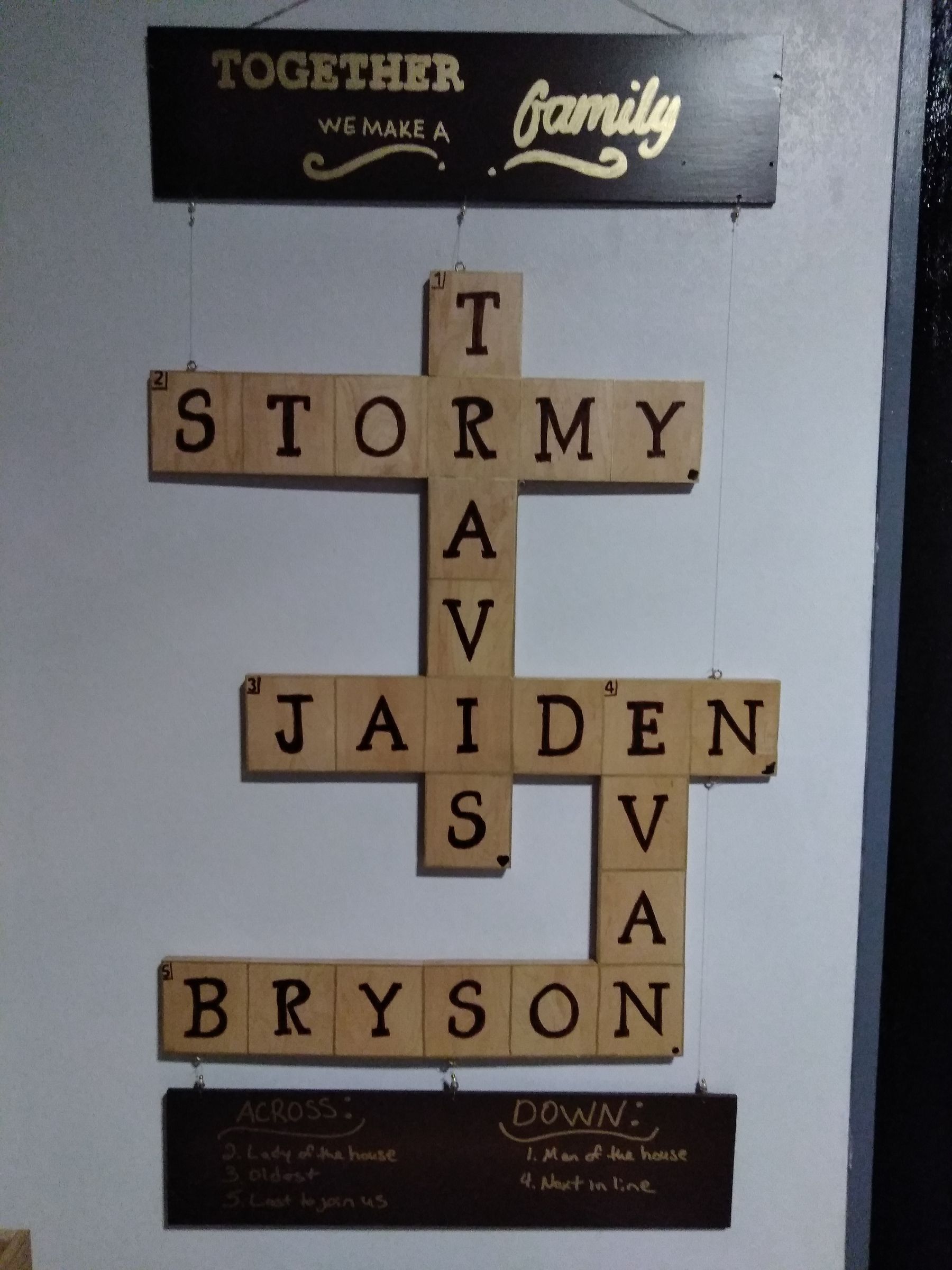 Wooden Family Name Crossword Sign : 6 Steps - Instructables