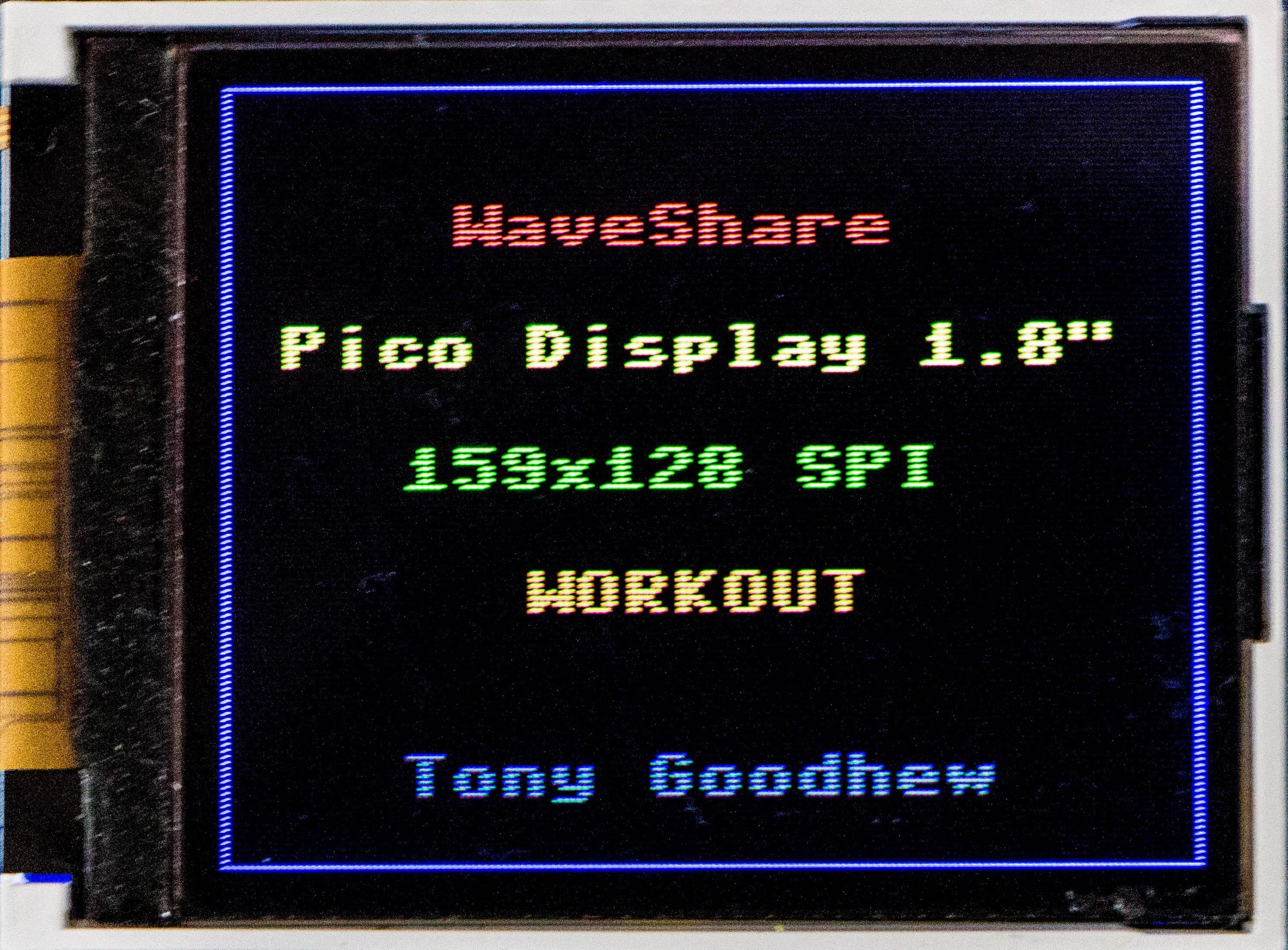 WaveShare Pico LCD-1.8 Display Workout : 14 Steps (with Pictures ...