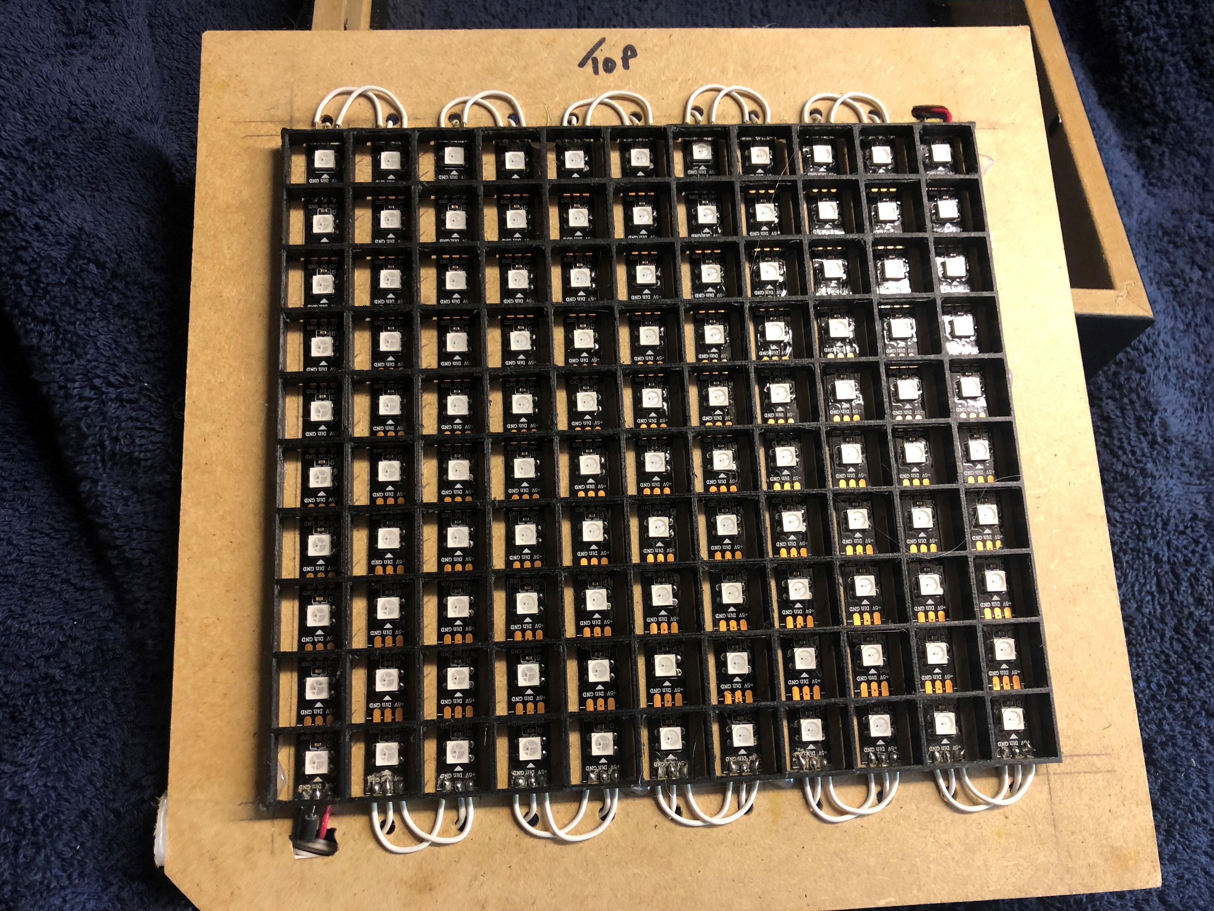 Word Clock,Arduino LED Animated Rainbow Word Clock Using WS2812b Strip ...