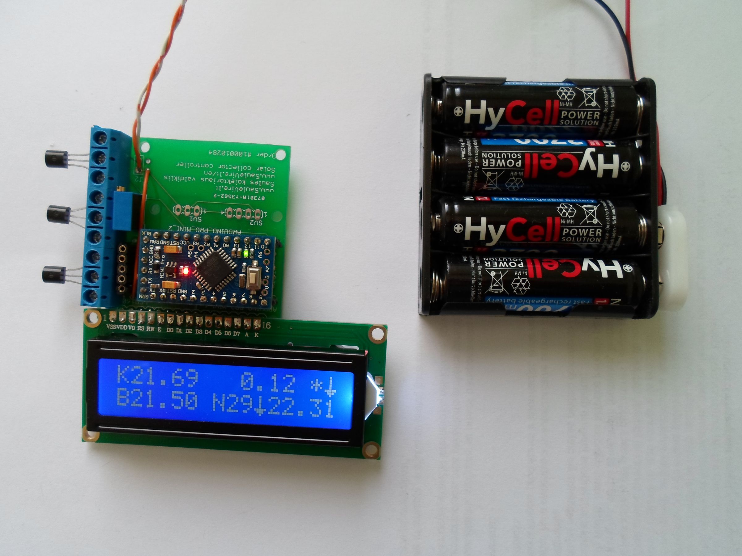 Hot Water Solar Collector Controller With Thermostat V1.0 : 7 Steps ...