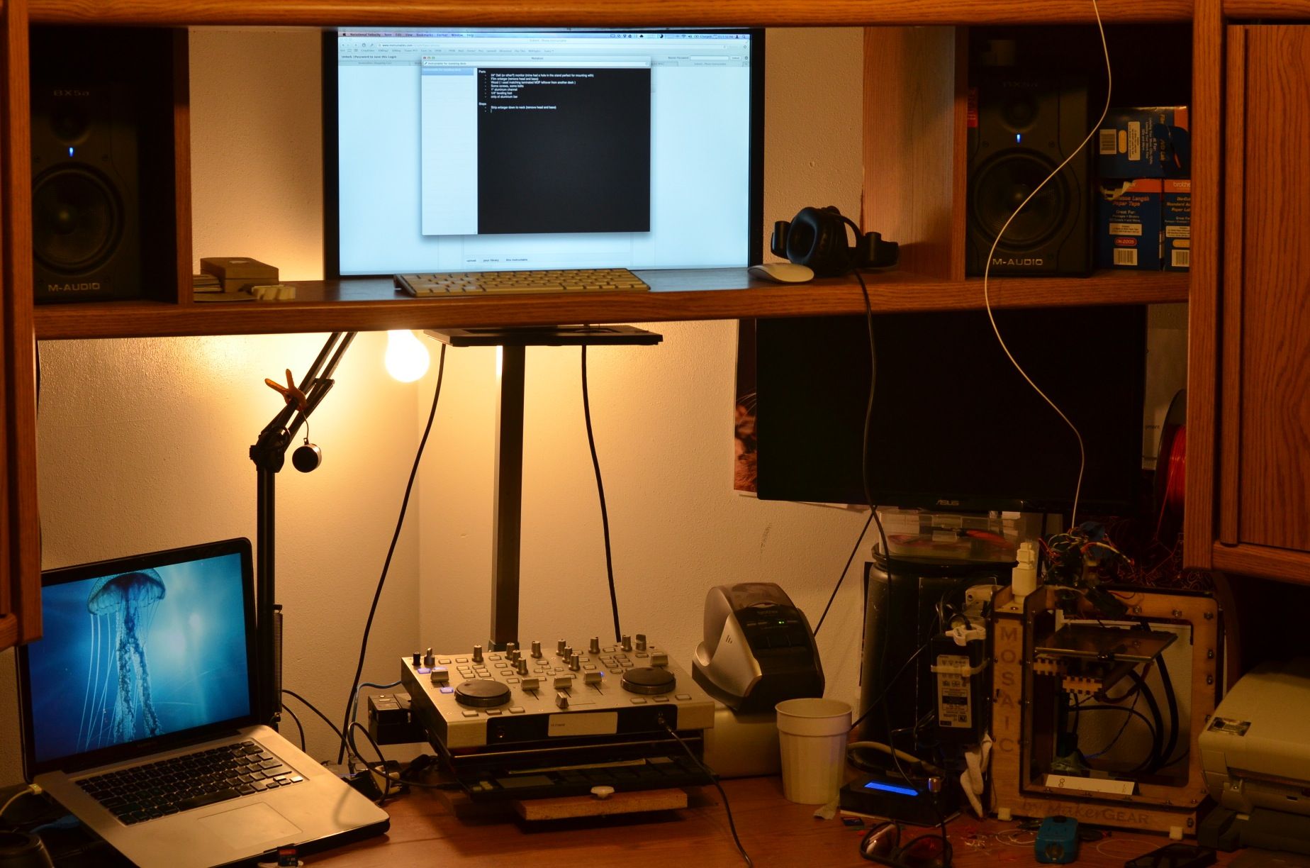 Adjustable Height Monitor for Stand Up Desk Using Film Enlarger Neck ...