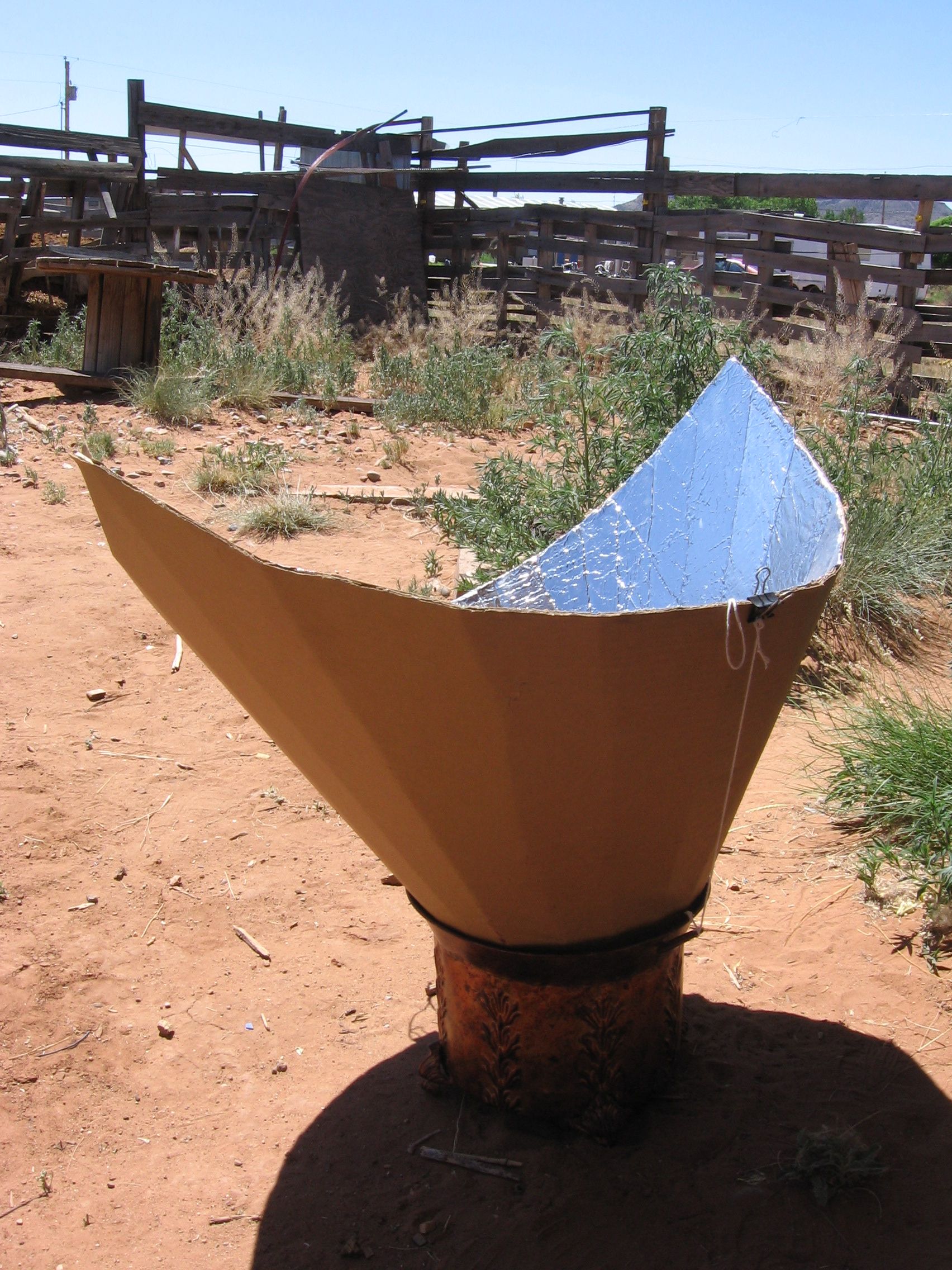 Cardboard. Foil. Glue: the Solar Funnel Cooker : 8 Steps (with Pictures ...