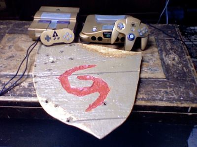 Hand Carved Deku Shield and Custom Painted SNES and N64 - Instructables