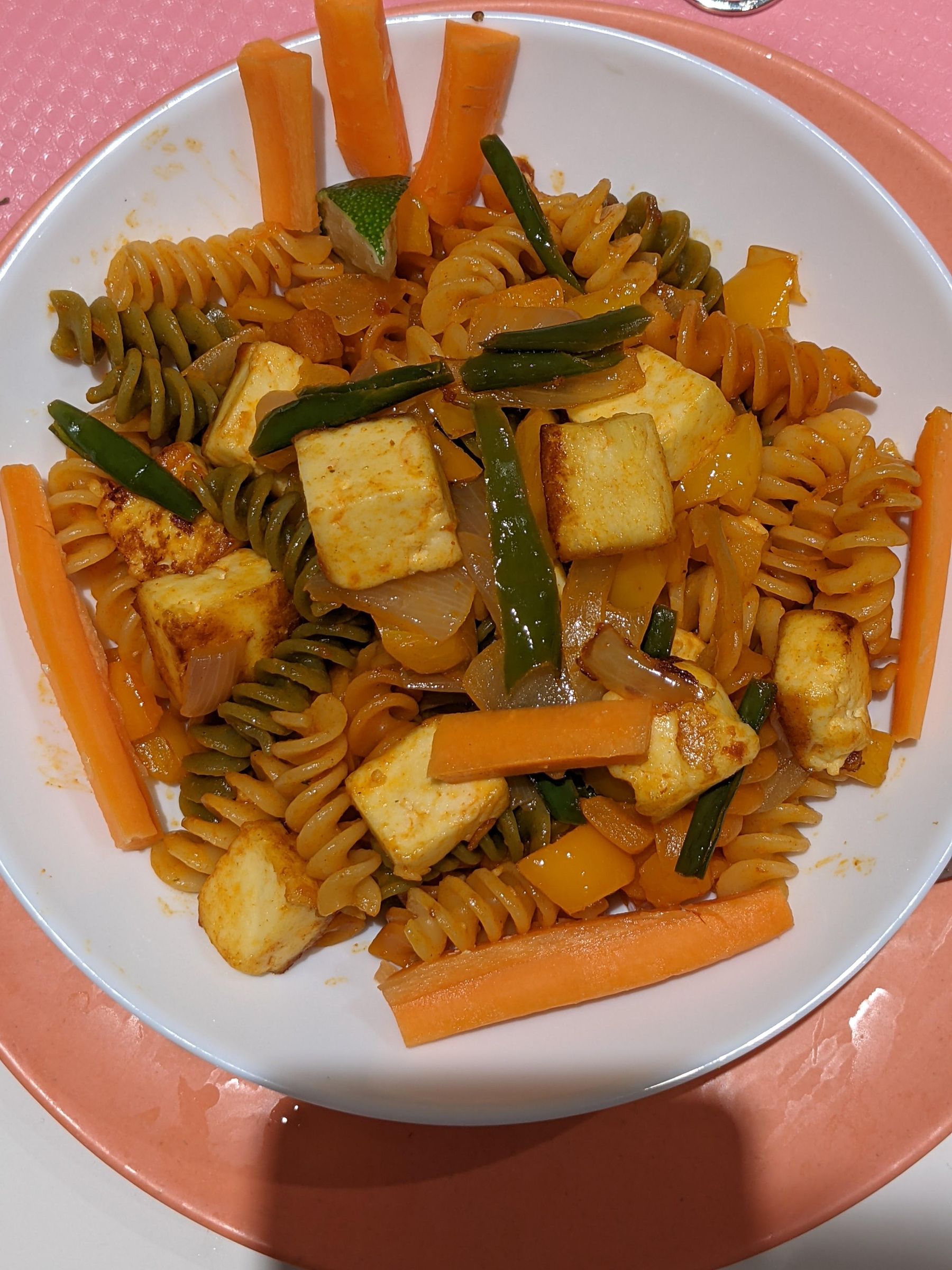Fried Paneer Tricolor Pasta : 4 Steps (with Pictures) - Instructables