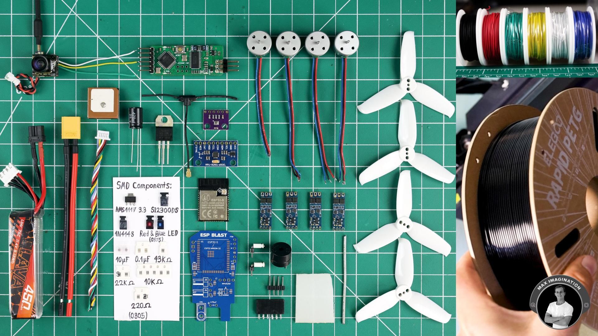 Build the Smallest ESP32 Brushless Rocket Drone | ESP-BLAST : 19 Steps ...