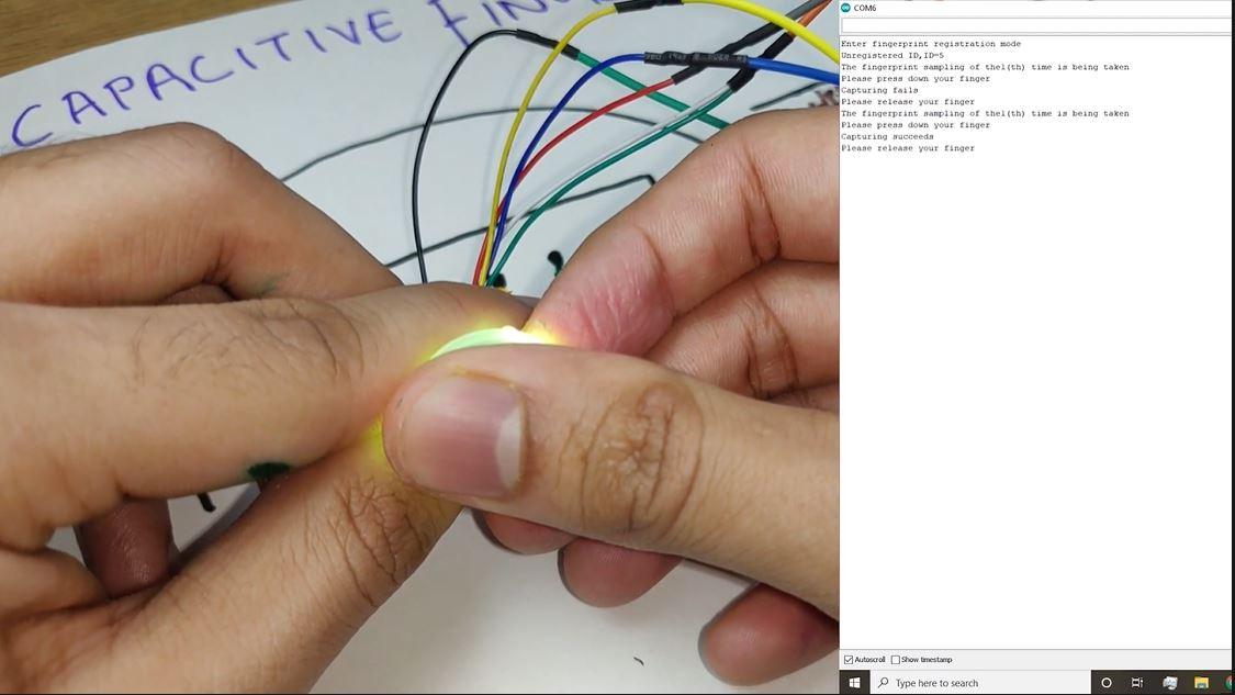 Interfacing Capacitive Fingerprint Sensor With Arduino UNO : 7 Steps ...