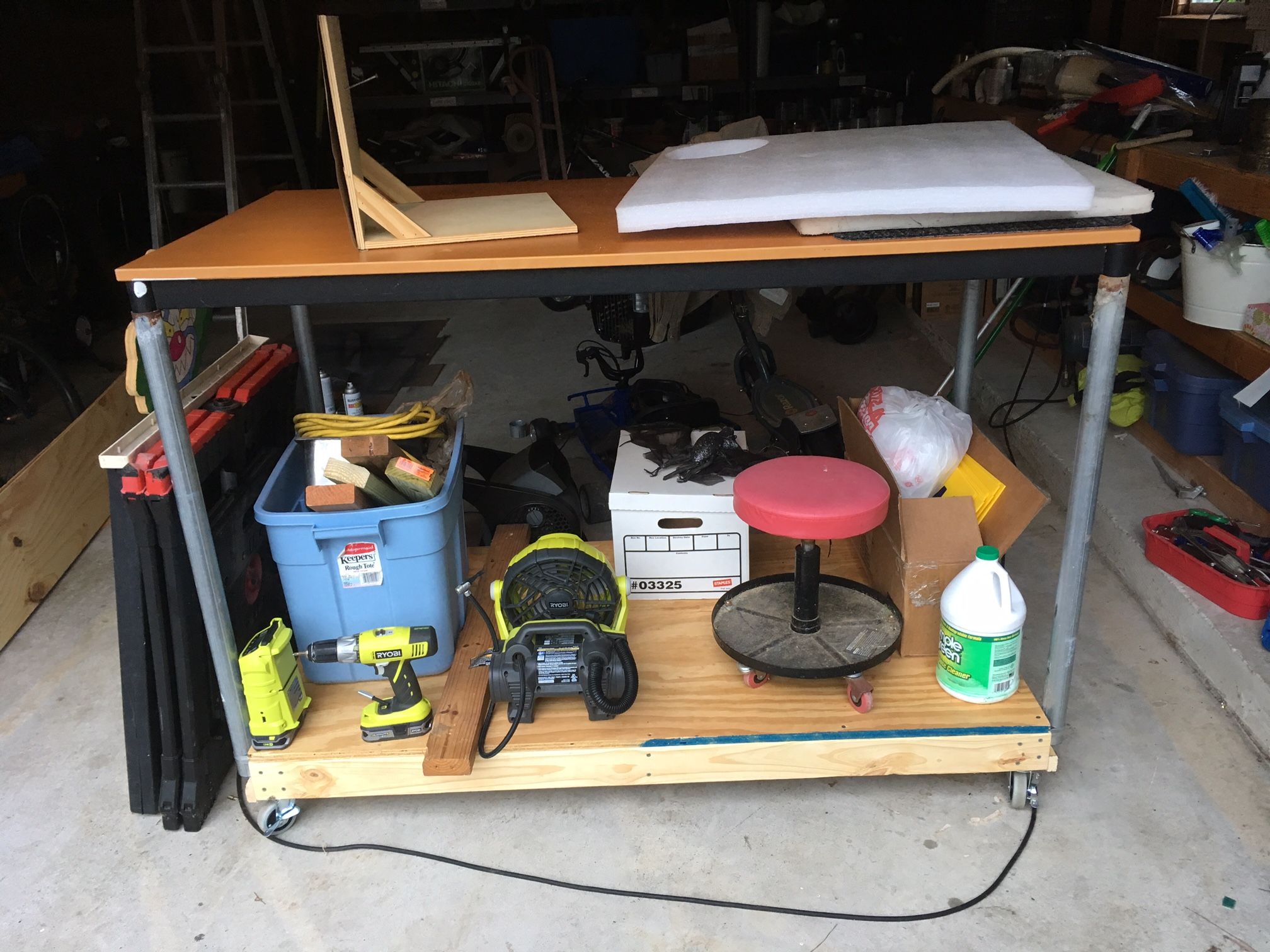 Table Conversion Into Wheeled Cart : 5 Steps (with Pictures ...