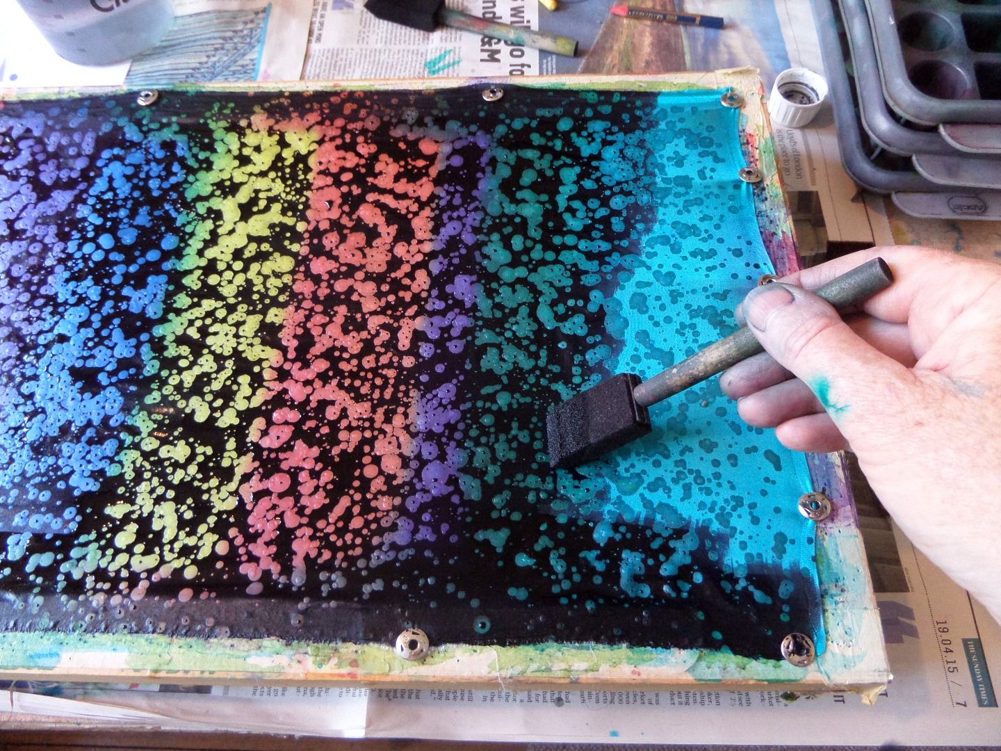 Rainbow Batik Silk Scarf Using a Teazle! : 11 Steps (with Pictures ...