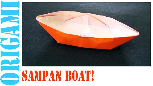 How To Make A Origami Paper Sampan Boat Origami Paper Boat Ship