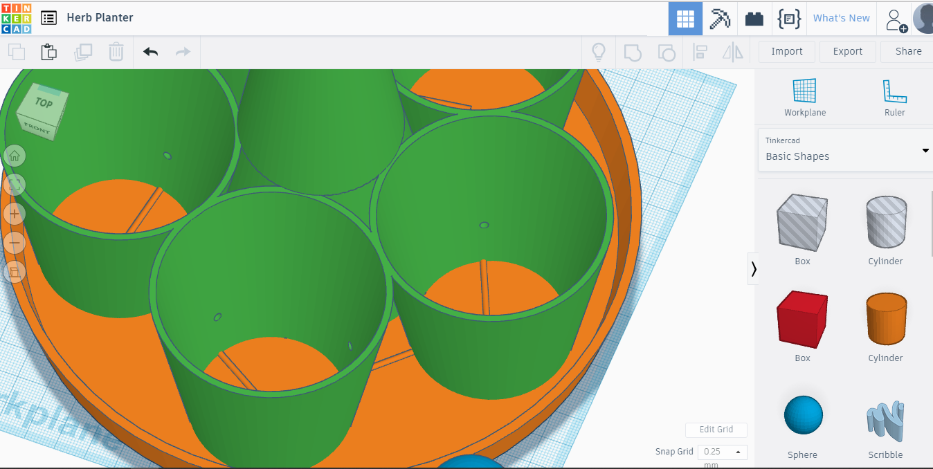 Self Watering Herb Planter (3d Printable, Tinkercad) : 7 Steps ...
