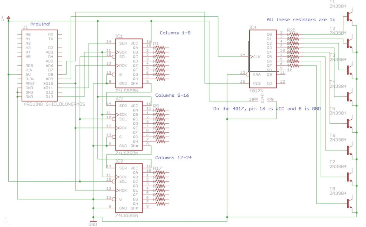 Make a 24x8 Led Matrix (arduino) : 4 Steps - Instructables