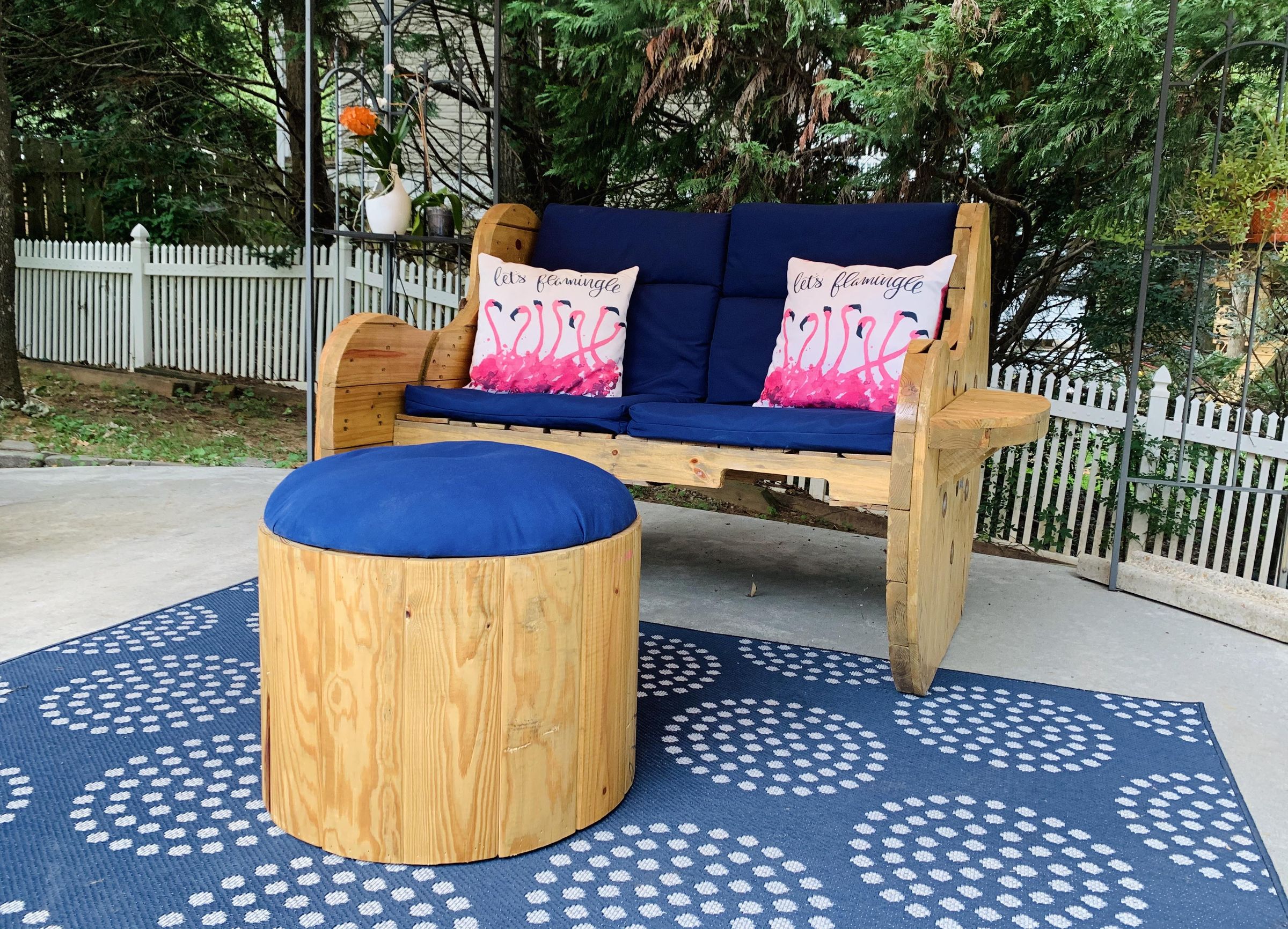 Upcycled Cable Spool Ottoman With Storage : 6 Steps (with Pictures ...