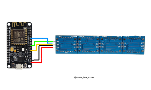 Max7219 Led Matrix Mqtt Using Esp8266 6 Steps Instructables 5523