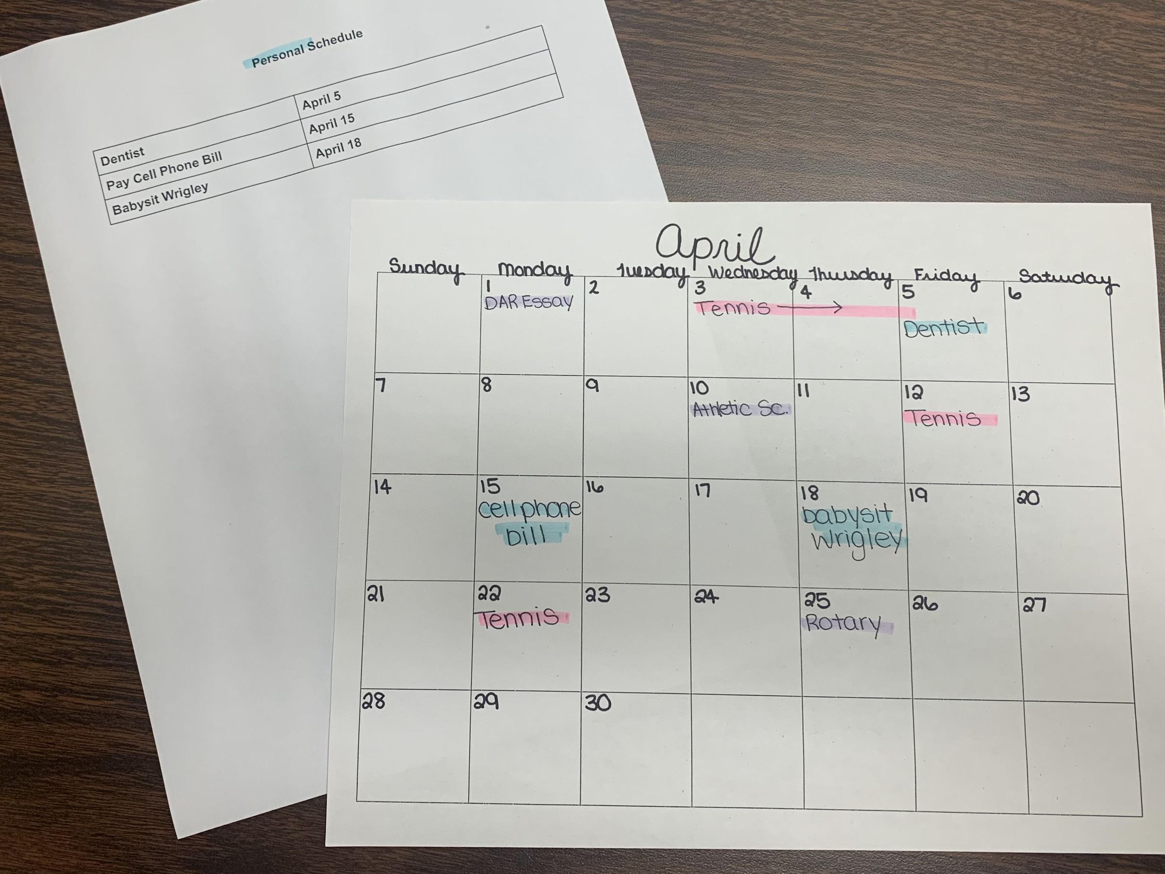 How to Draw a Calendar and Organize Your Tasks : 10 Steps - Instructables