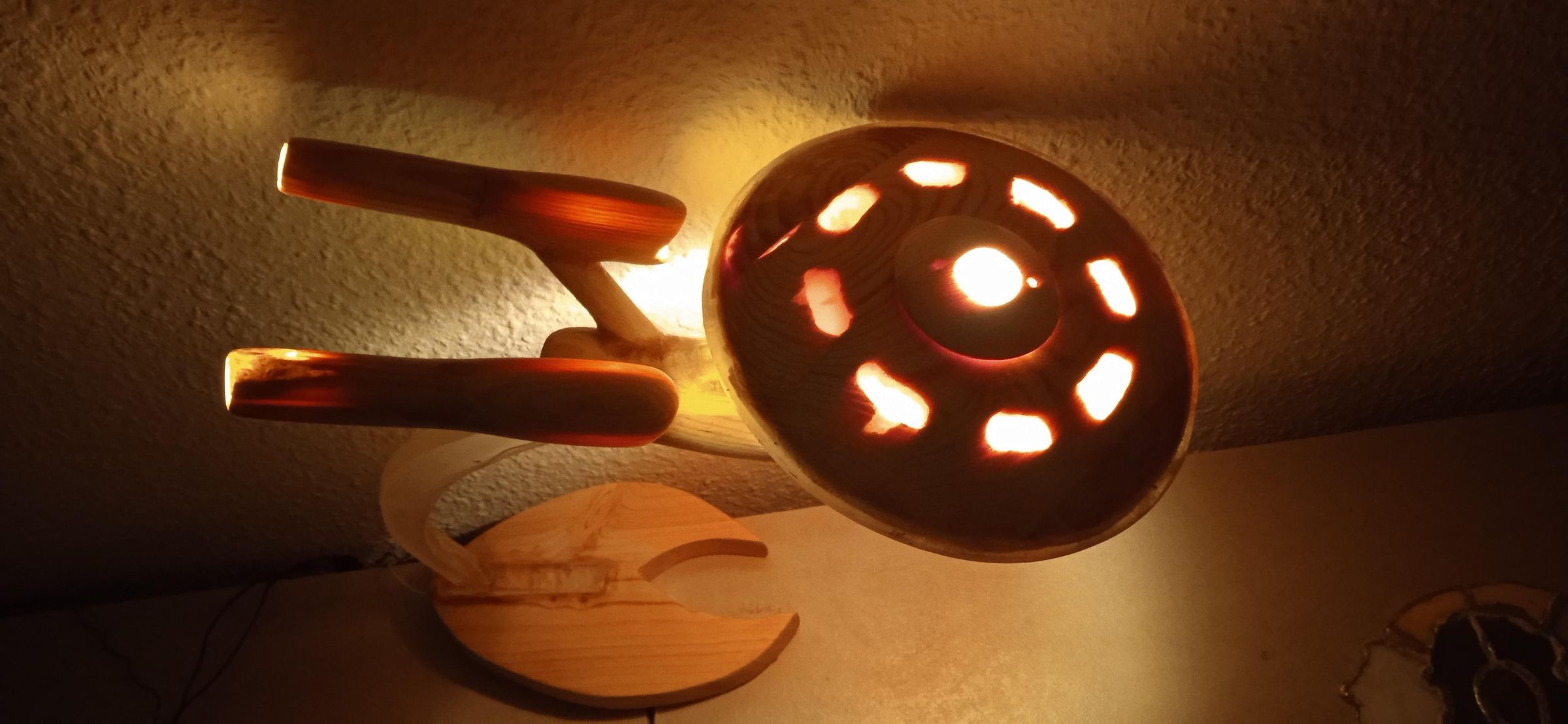 Making an Amazing Wooden Spaceship Table Lamp : 12 Steps (with Pictures ...
