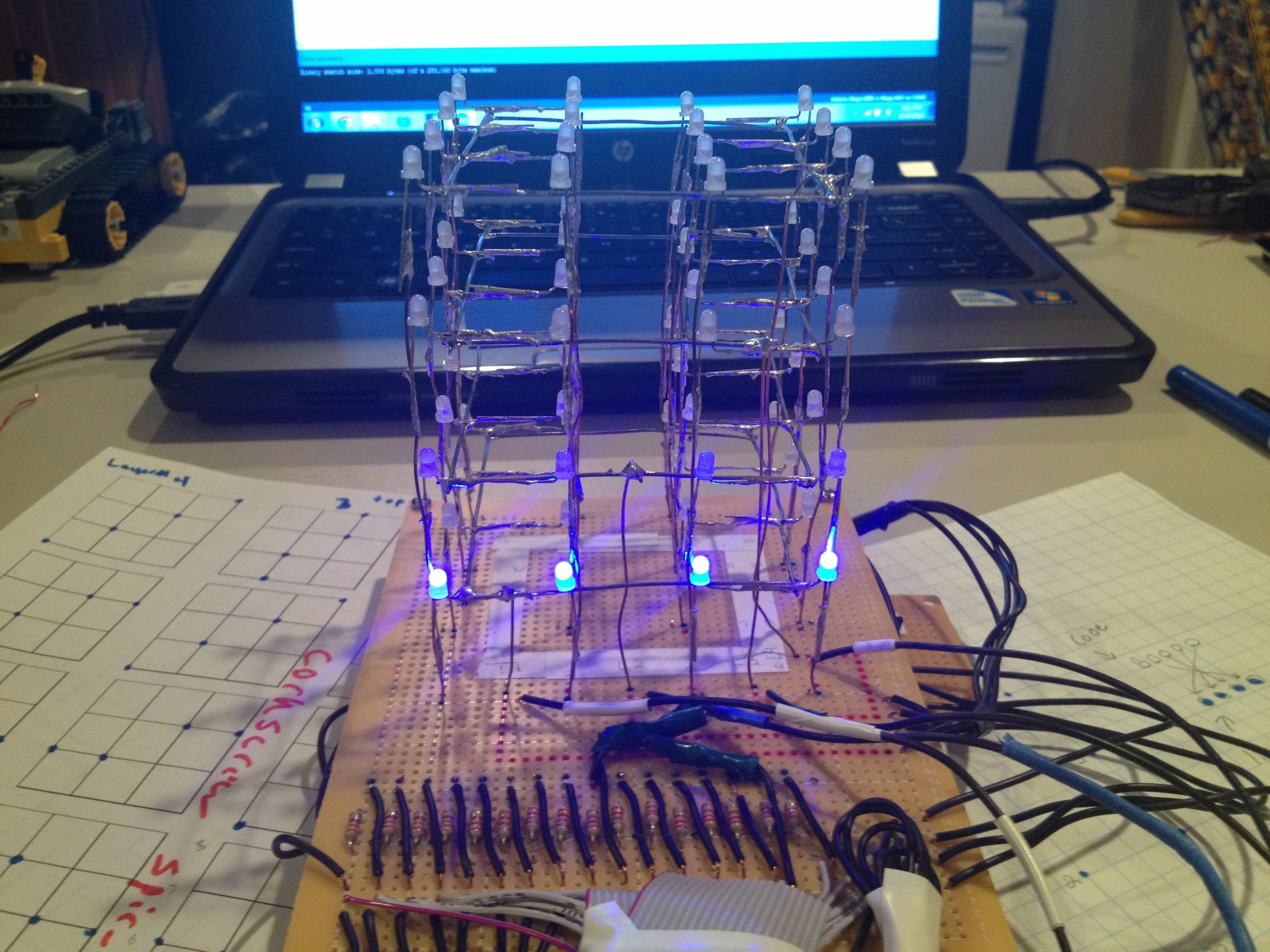 How to Write Your Own 4x4x4 LED Cube Show for Arduino : 6 Steps ...