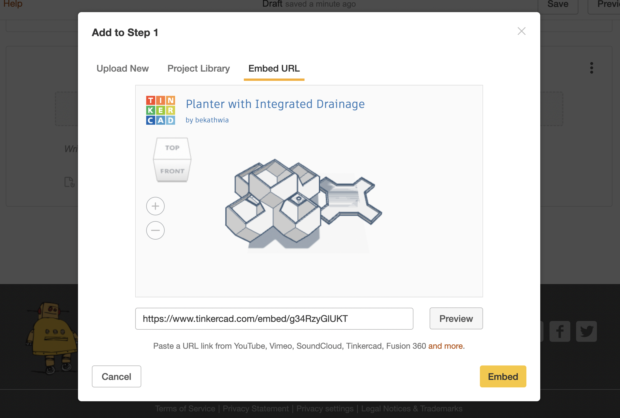 Embed Tinkercad Designs in Instructables : 4 Steps (with Pictures ...