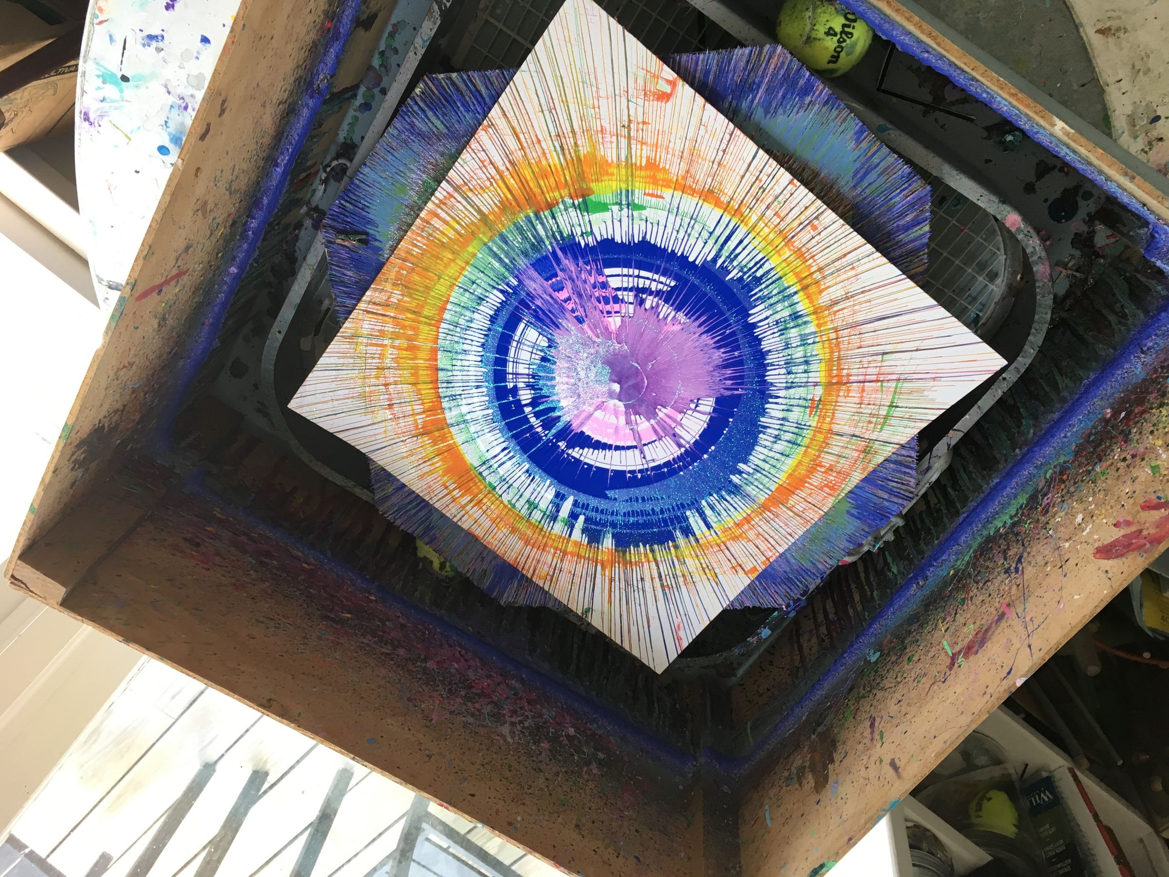 DIY Giant Spin Art Made From an Old Box Fan! : 7 Steps - Instructables