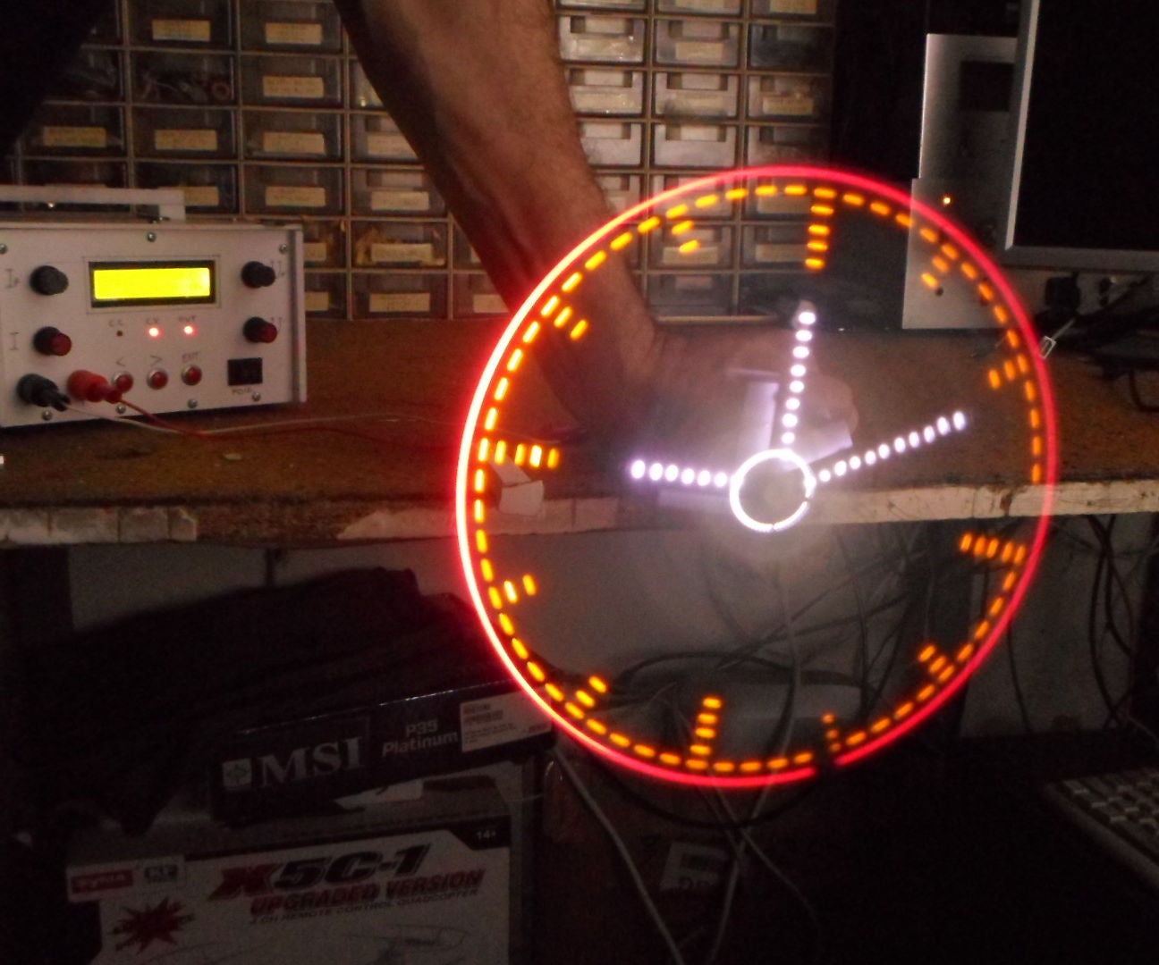 Analog Style Led Pov Clock With Arduino Nano 4 Steps Instructables