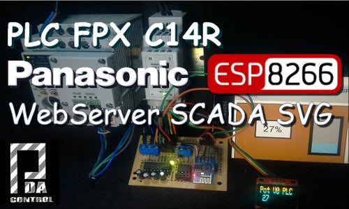 Esp8266 Scada Svg Modbus Rtu Plc Panasonic Fpx C14r 4 Steps