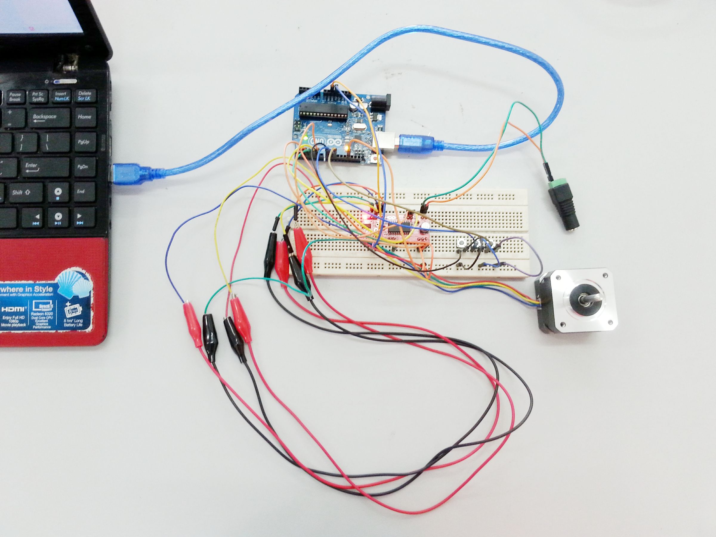 Tutorial to Use Easy Driver to Drive Stepper Motor by Using Three Buttons : 5 Steps (with ...