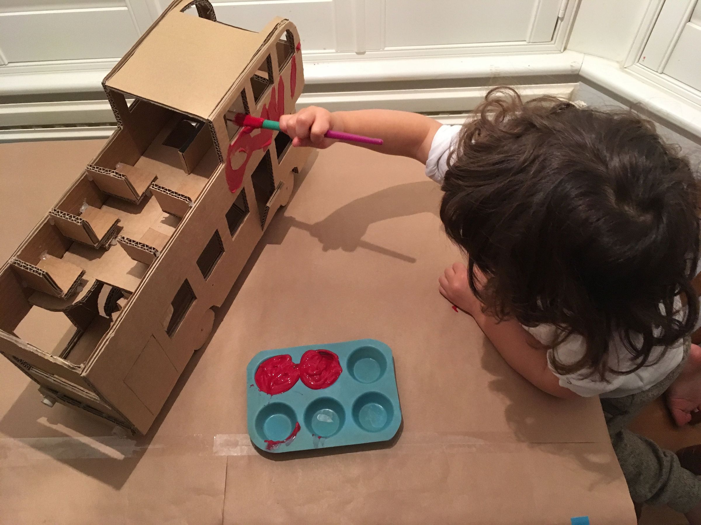 Cardboard Box Bus - for a Toy Ride : 16 Steps (with Pictures ...