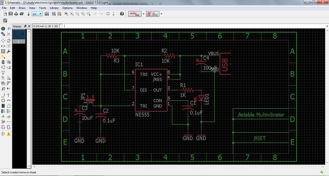 Astable Multivibrator Using 555 Timer : 3 Steps - Instructables