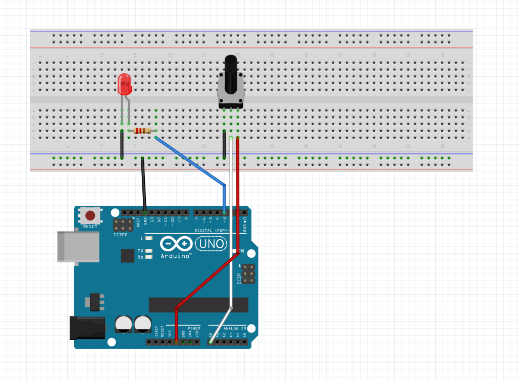 Controlling LED Brightness With a Potentiometer (Arduino) : 3 Steps ...
