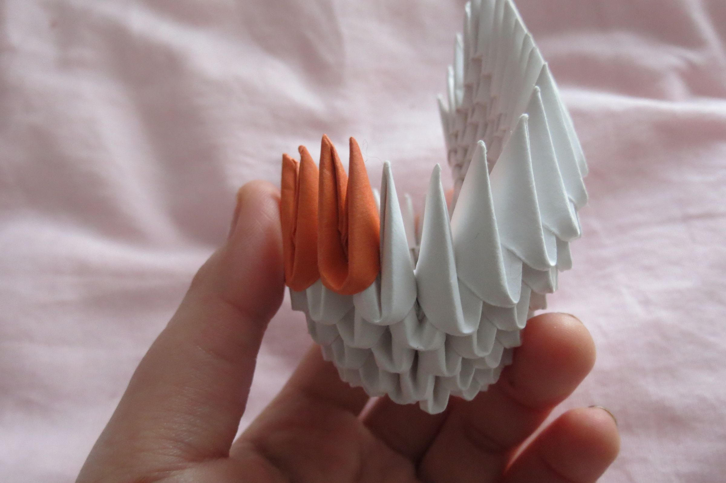 Modular Origami | Mini Winged Swan | 181 Pieces : 8 Steps (with ...