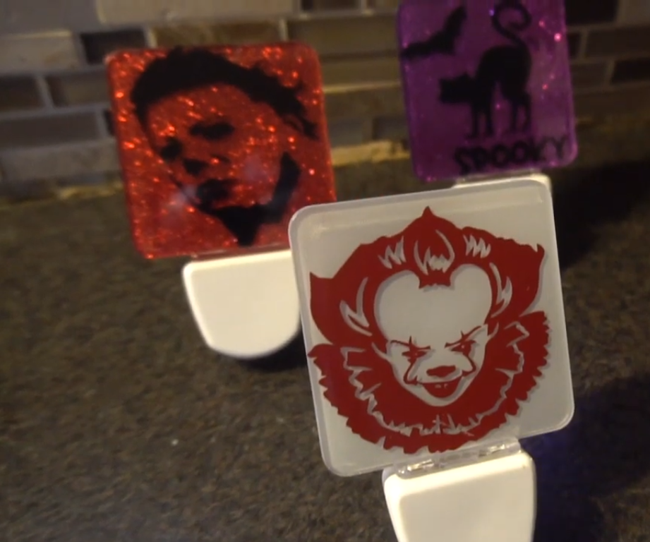 How to Create Halloween Night Lamps Using Dollar Tree Night Lamps : 12 ...