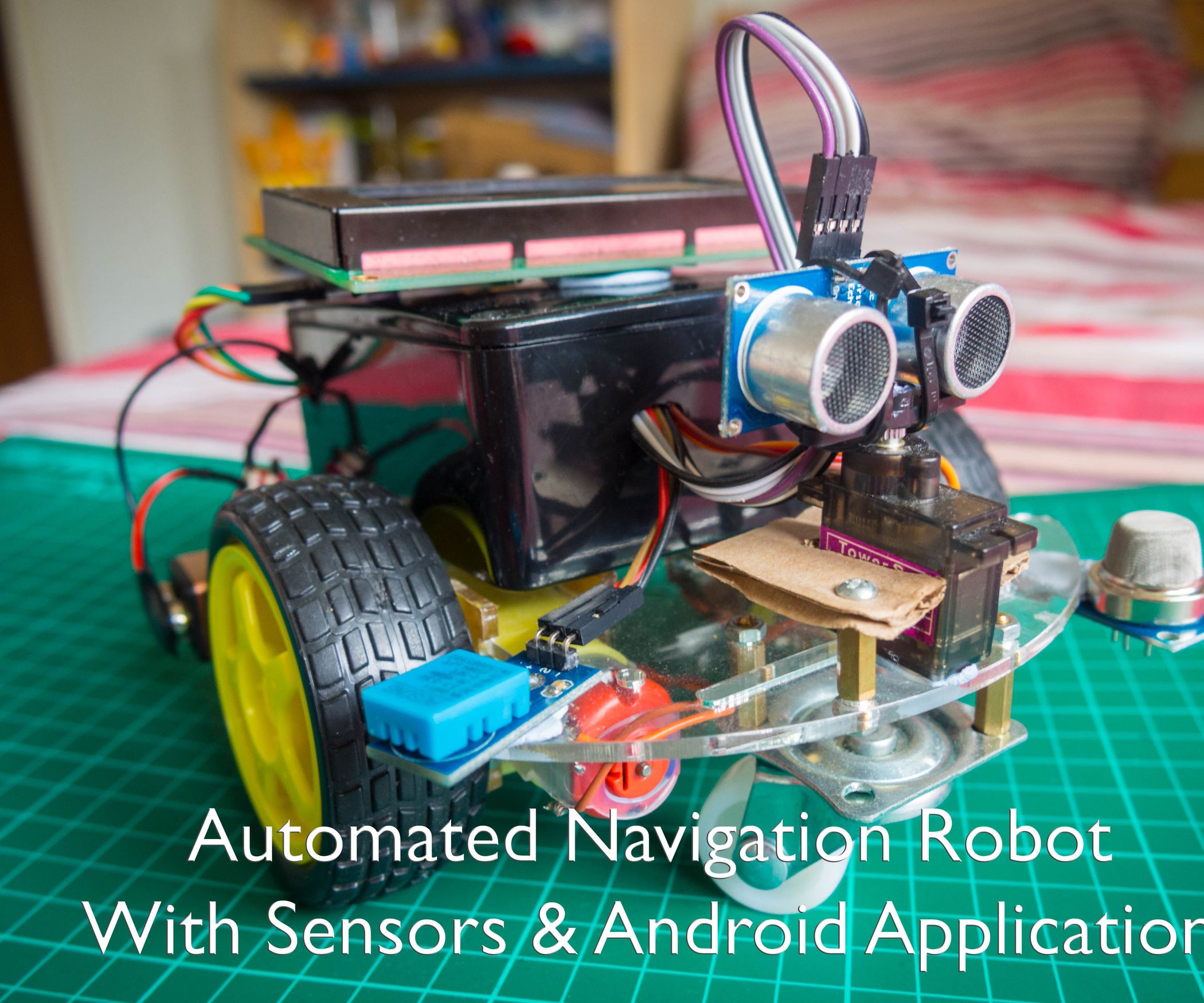 Automated Navigation Robot With Gas (MQ-2), Temperature & Humidity ...
