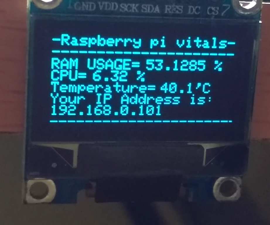 Raspberry Pi Vital Monitor Via OLED : 8 Steps (with Pictures ...
