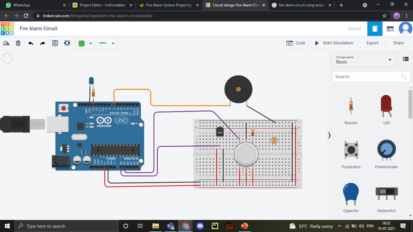 Fire Alarm Circuit Using Aurdino : 3 Steps - Instructables