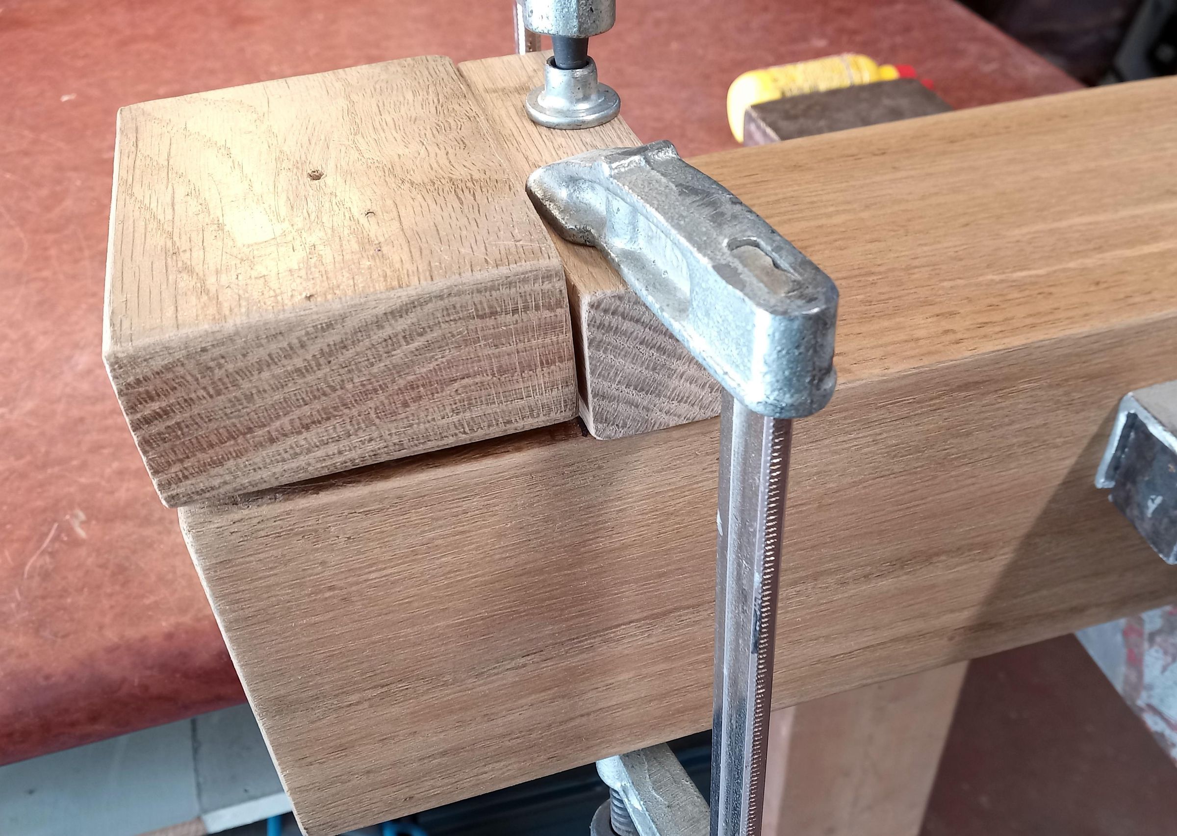 Traveler Workbench With Adjustable Feet and Cerused Oak Legs : 30 Steps ...