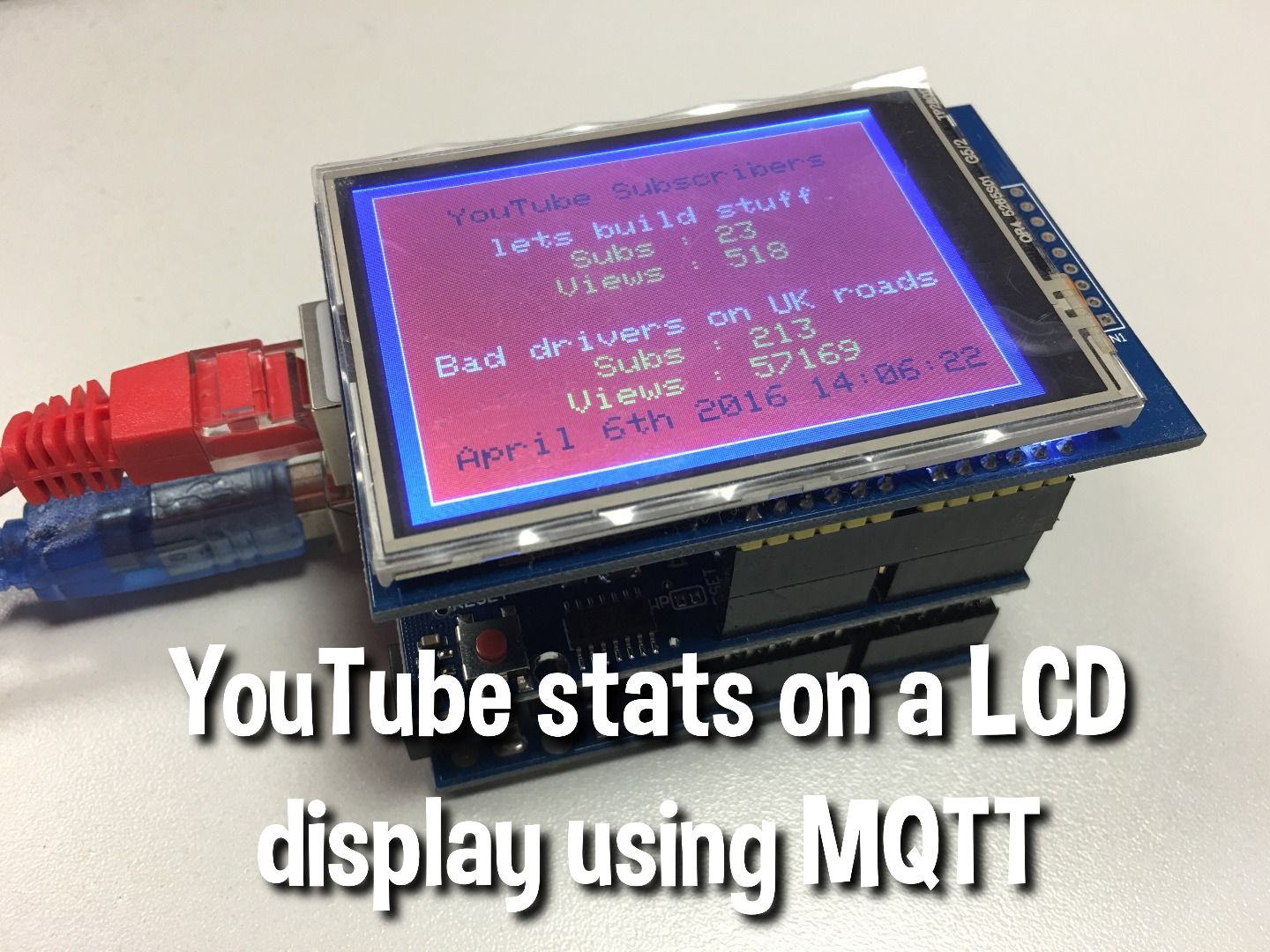 Display YouTube Stats on a 320x240 Pixel LCD Screen Connected to an ...