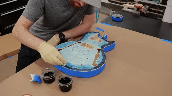 Apply a Blue Burst Guitar Finish With Dye! : 8 Steps (with Pictures ...