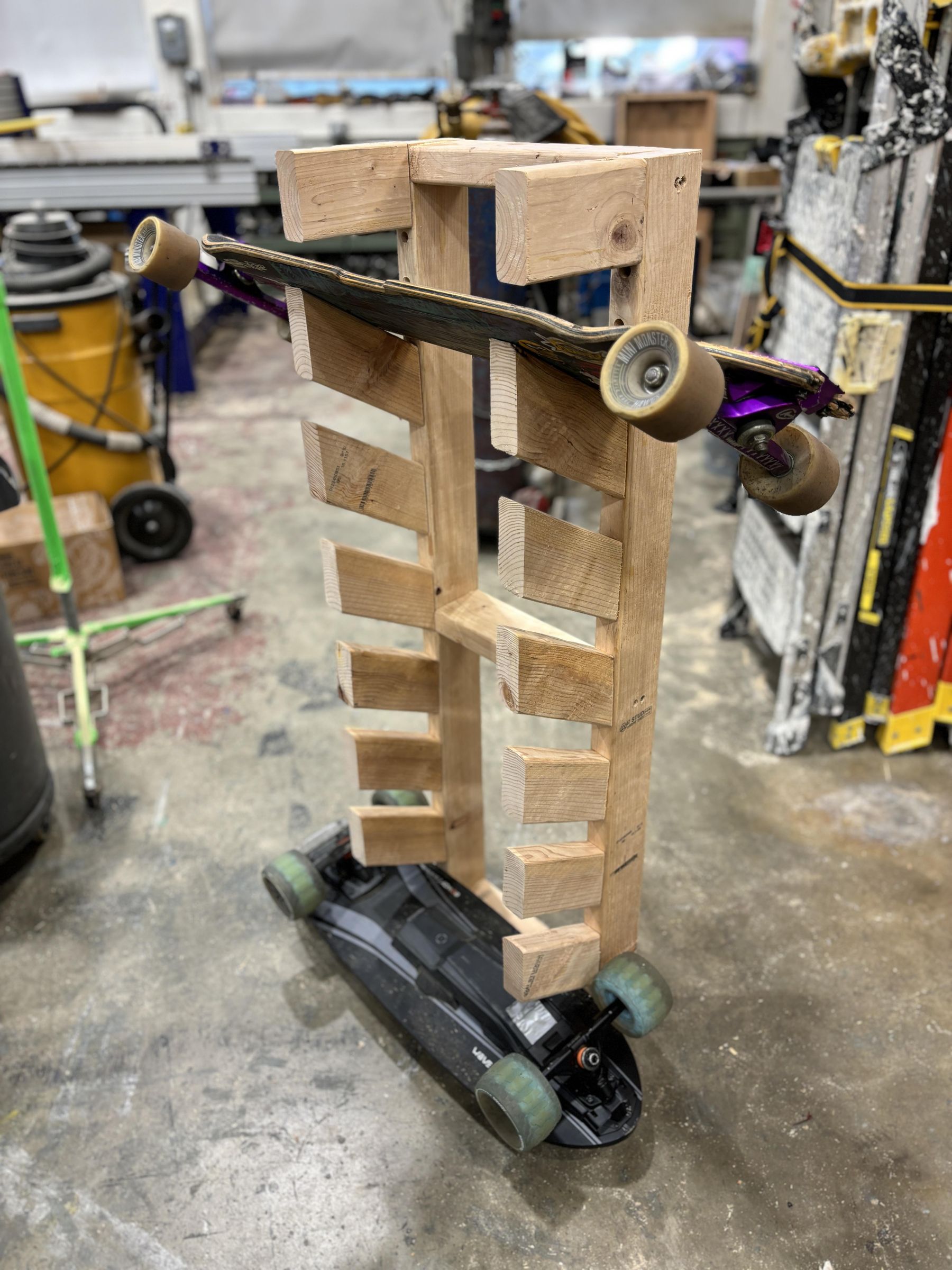 DIY: Build a Skateboard Rack From 2x4 Stud Wood : 7 Steps (with ...