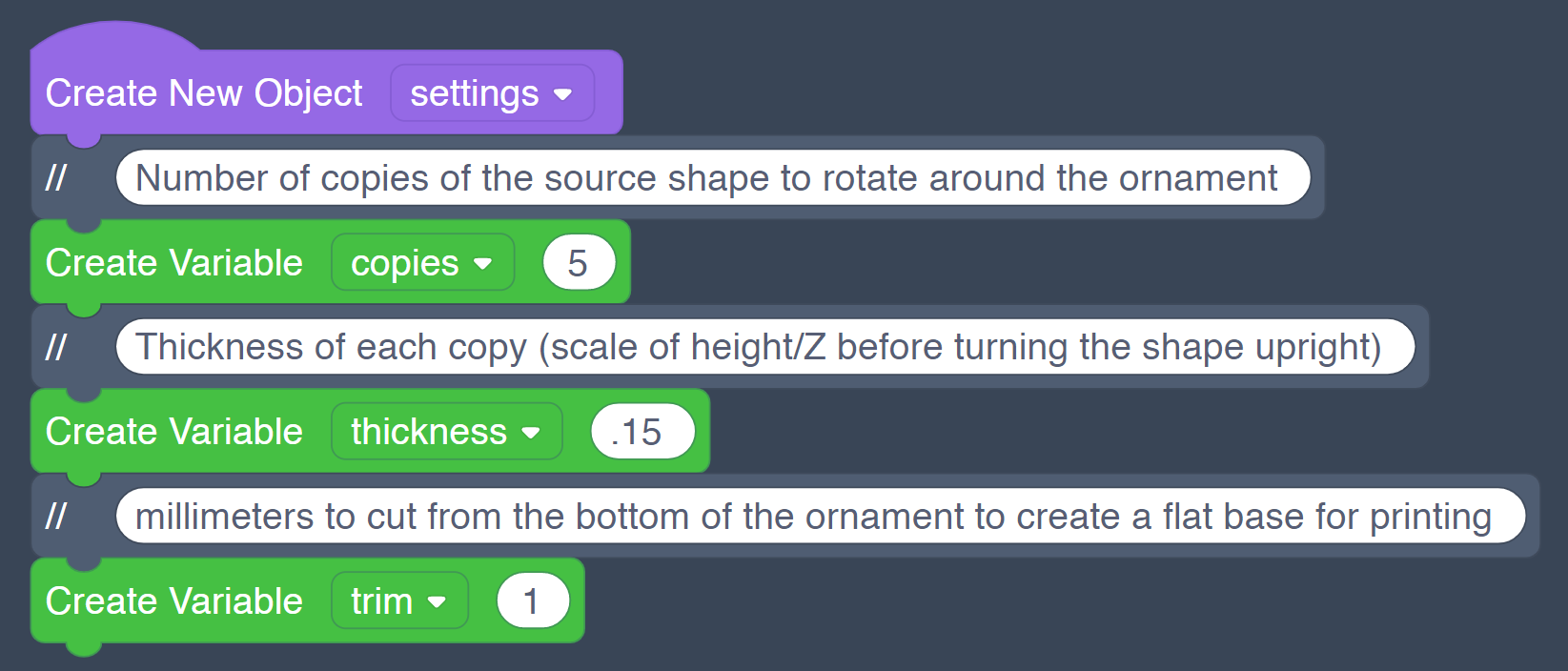 Ornament Generator With Tinkercad Codeblocks : 6 Steps (with Pictures ...