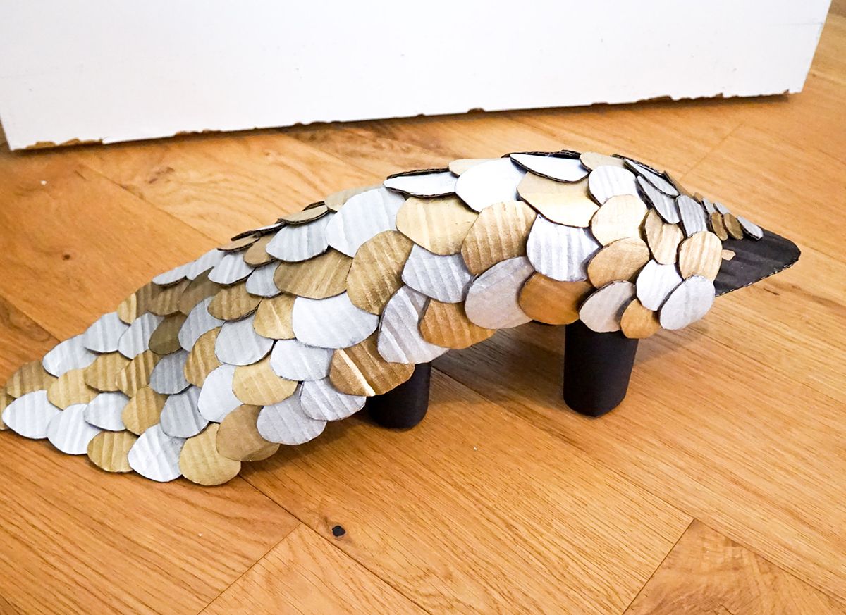 DIY Cardboard Pangolin | Sculpt an Armoured Animal With Recycled Card ...