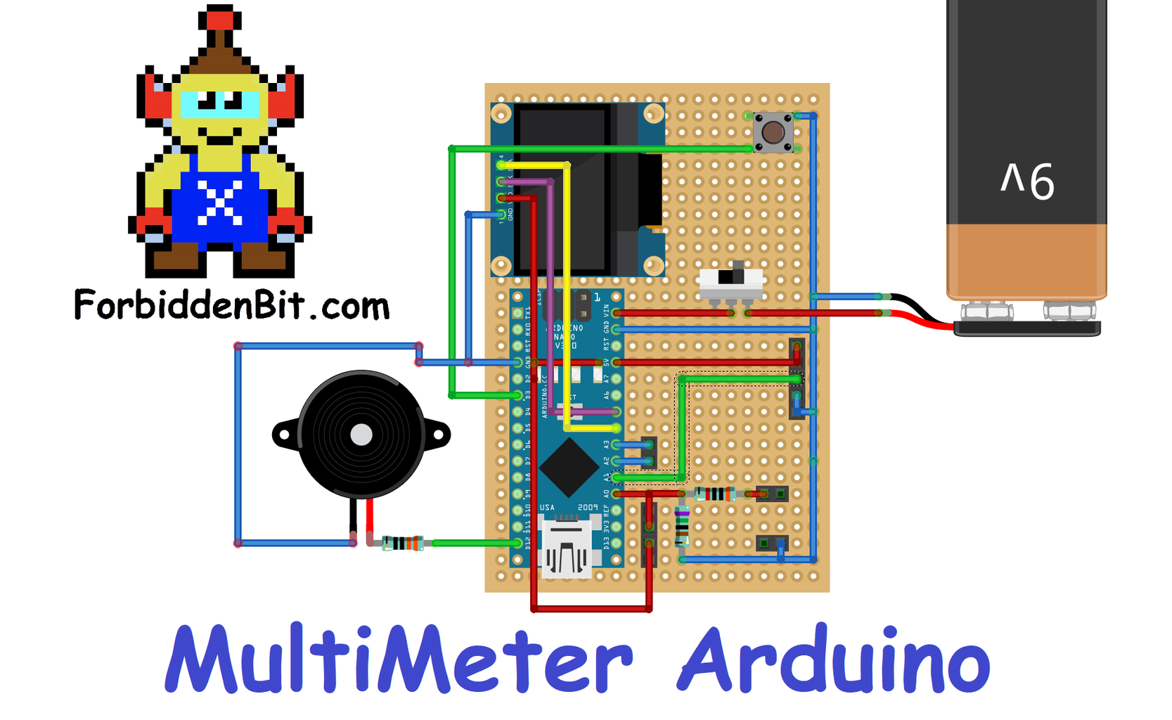Multimeter Arduino Nano And Oled I2c 0 96″ 3 Steps Instructables
