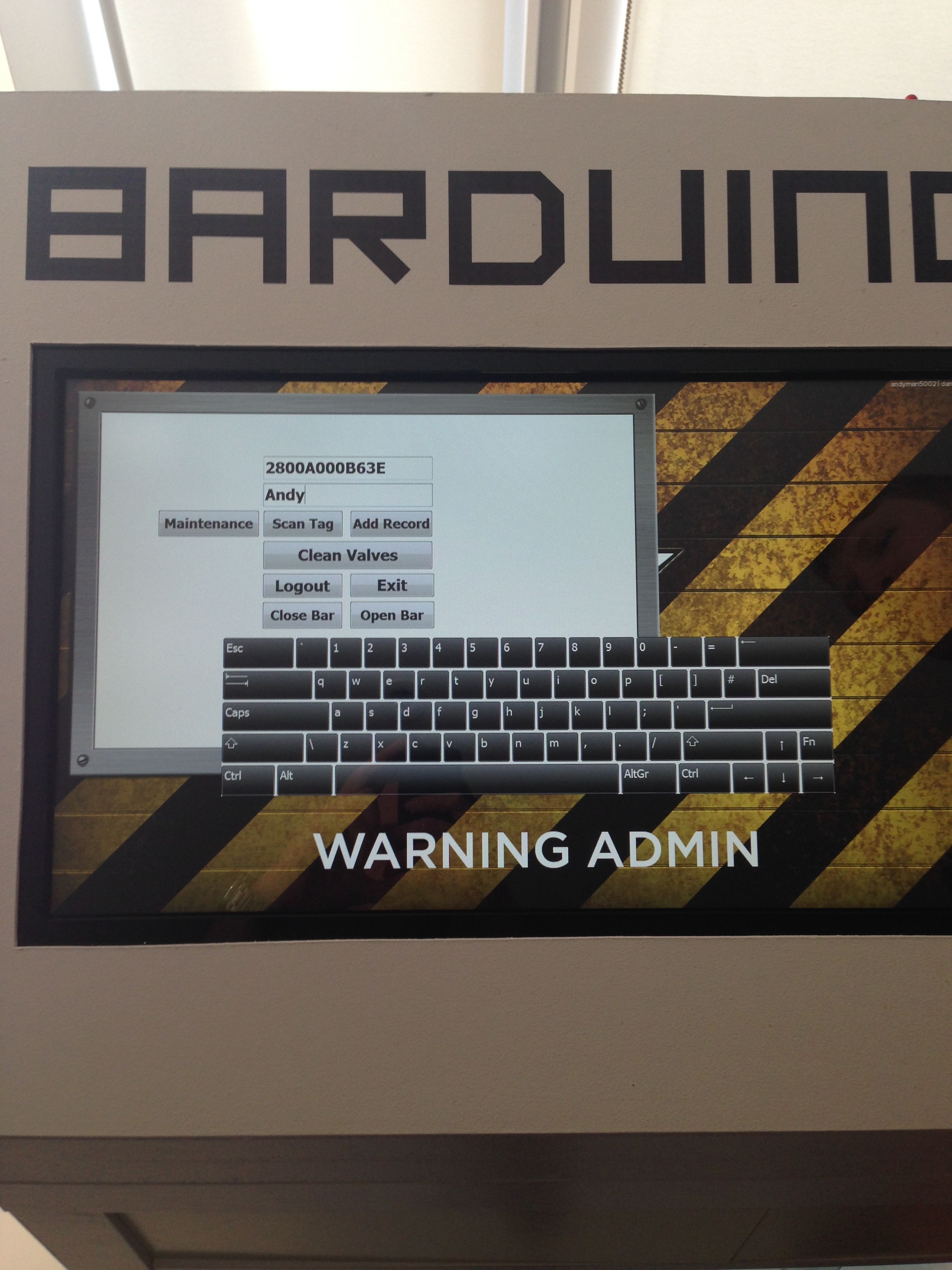 RFID Touch Screen Automated Bar Barduino V2.0 With Facebook : 5 Steps ...