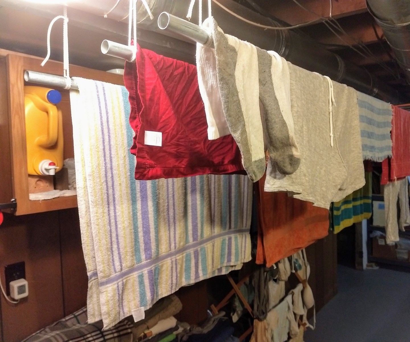 The Best Basement Clothes Line Ever : 6 Steps (with Pictures ...
