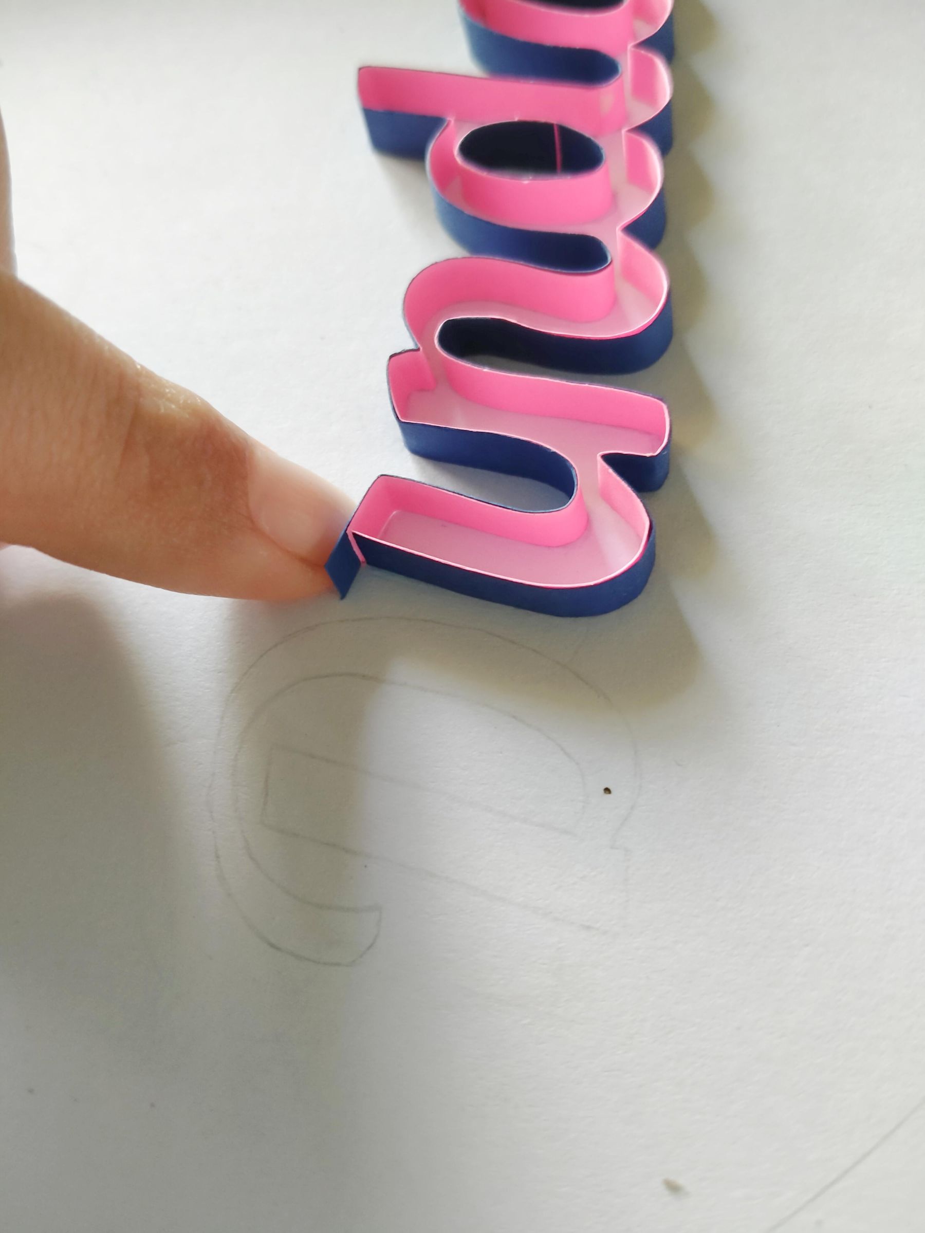 Paper Quilling Typography | Dual Colors Outline : 5 Steps (with ...