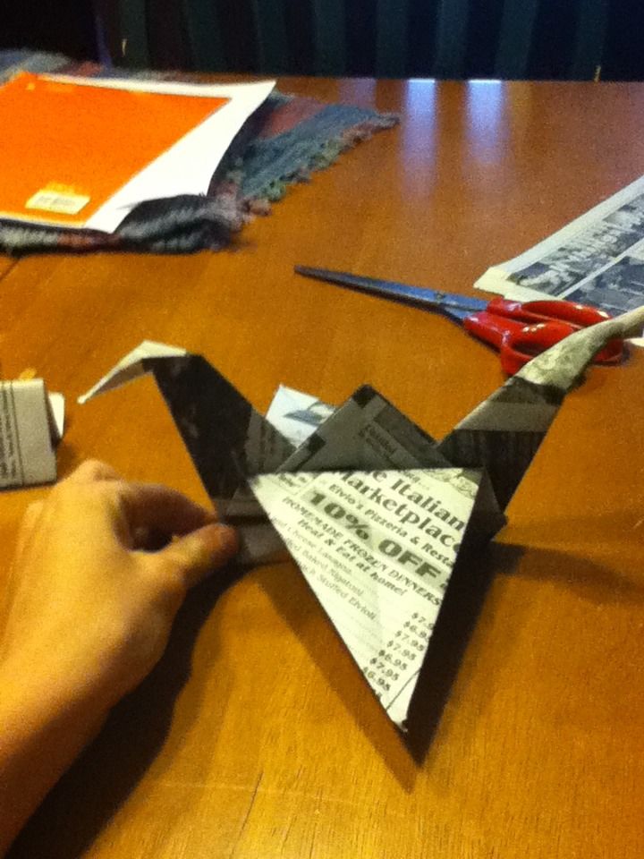 Newspaper Origami