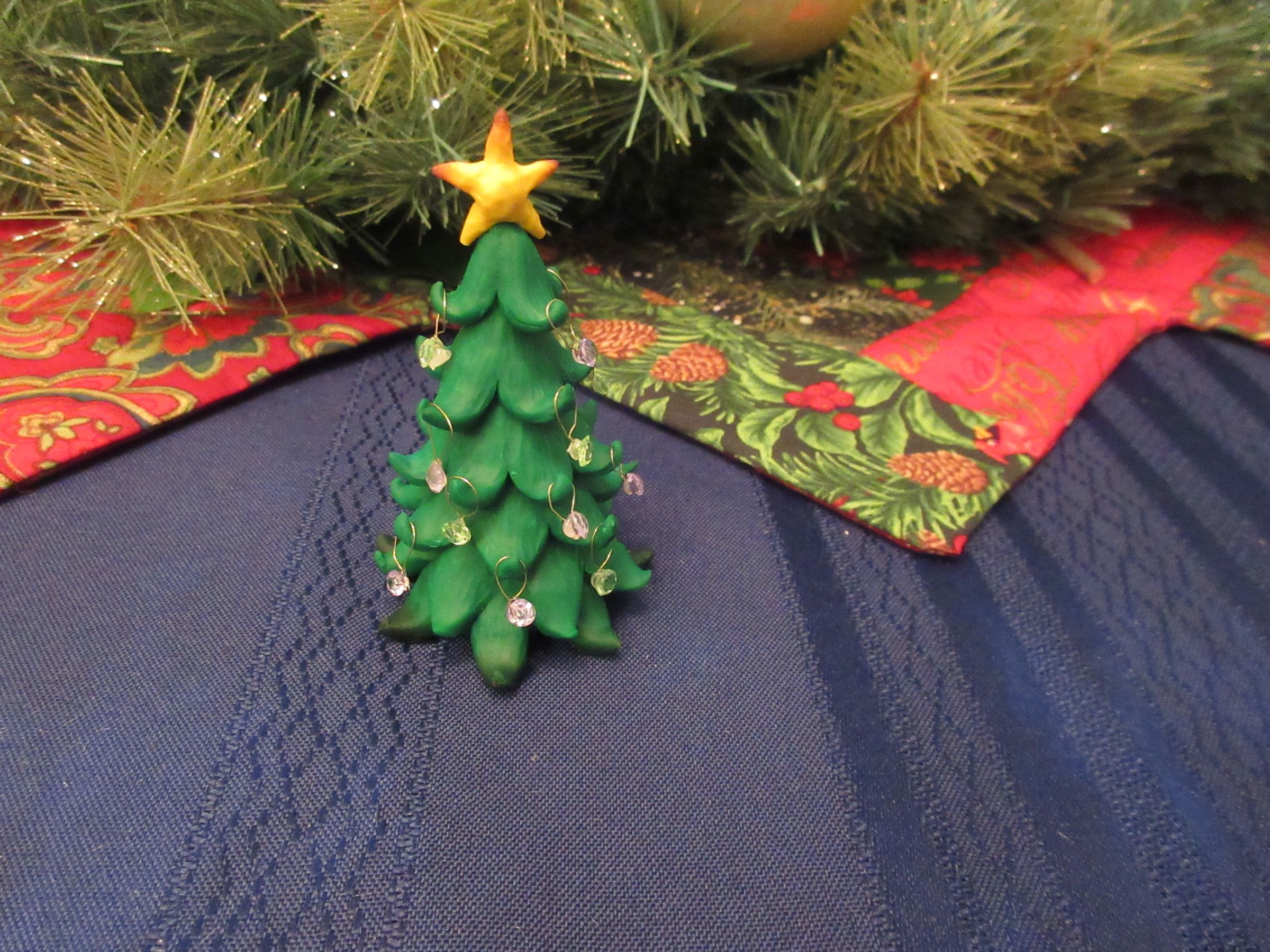 Polymer Clay Christmas Tree With Hanging Ornaments : 10 Steps (with ...