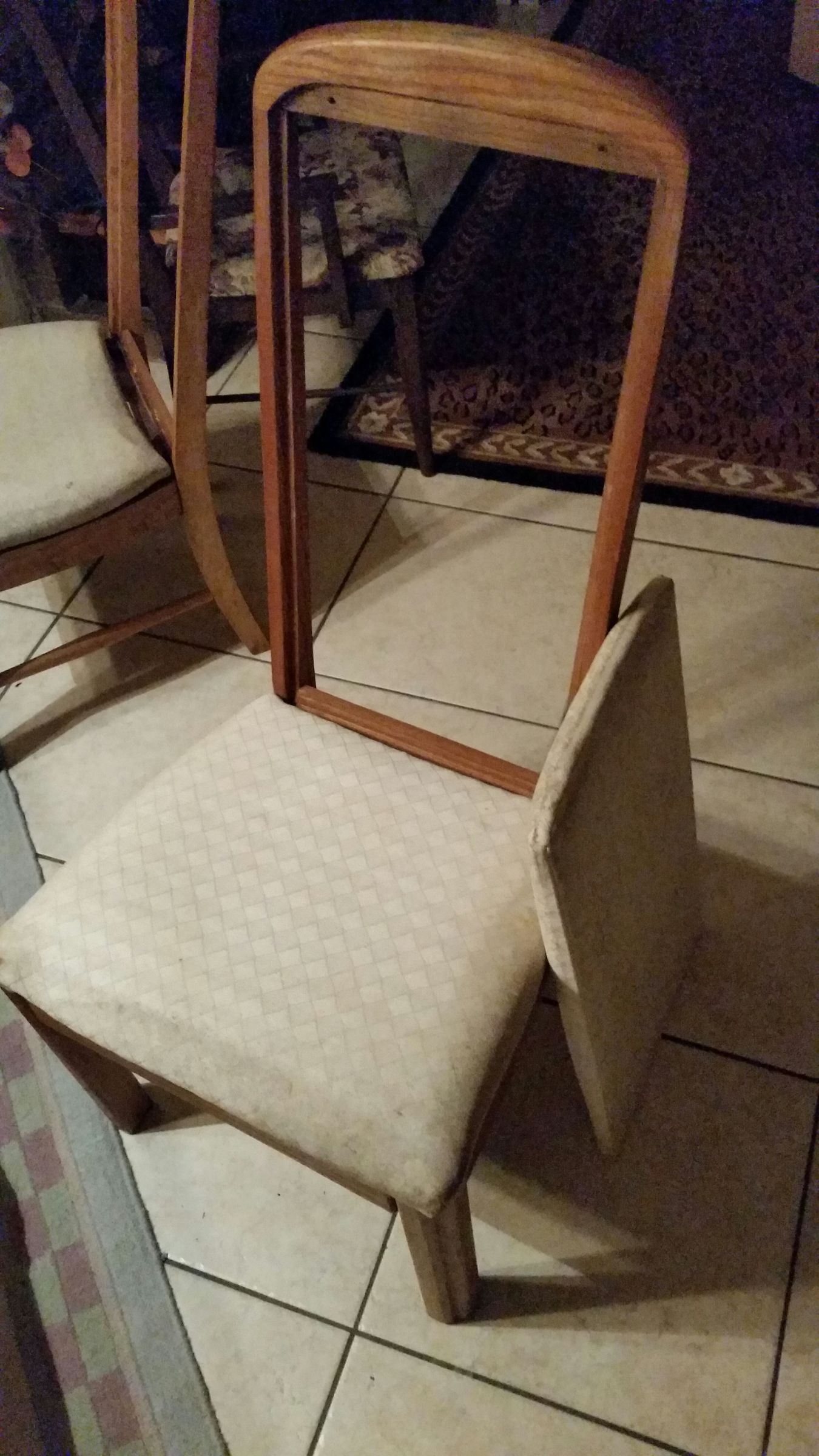Reupholster Fabric Dining Room Chairs. With Bonus - Use Scraps to Make ...
