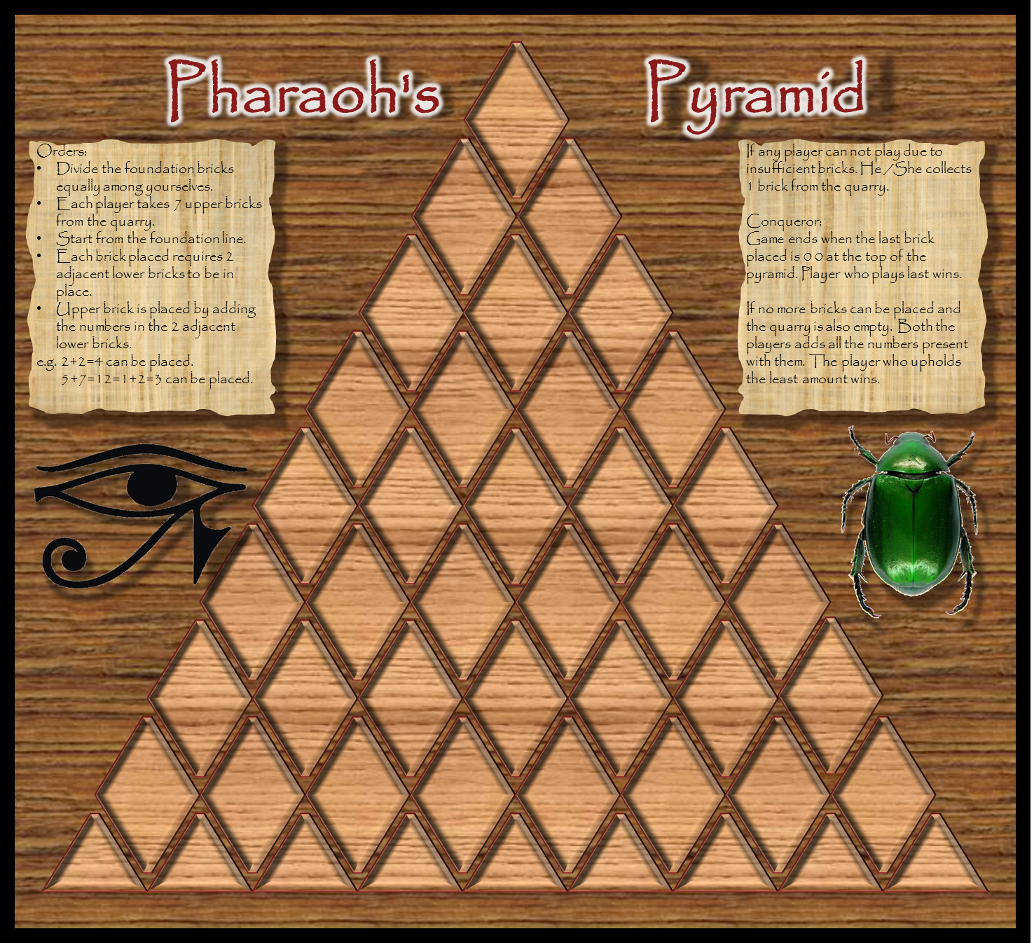 Pharaoh's Pyramid Mathematical Board Game : 8 Steps - Instructables