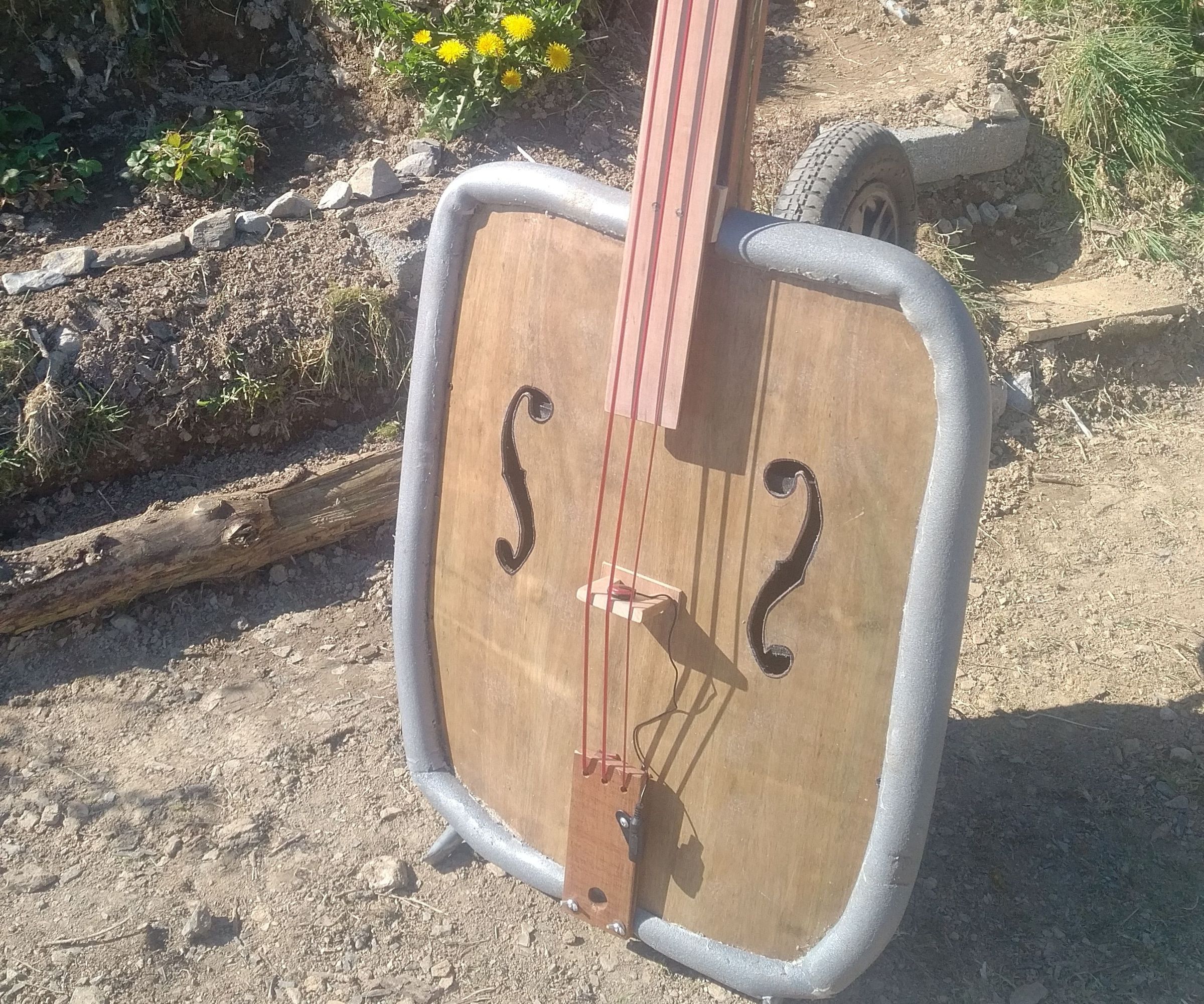 Building an Upright Bass Out of a Wheelbarrow! : 5 Steps - Instructables