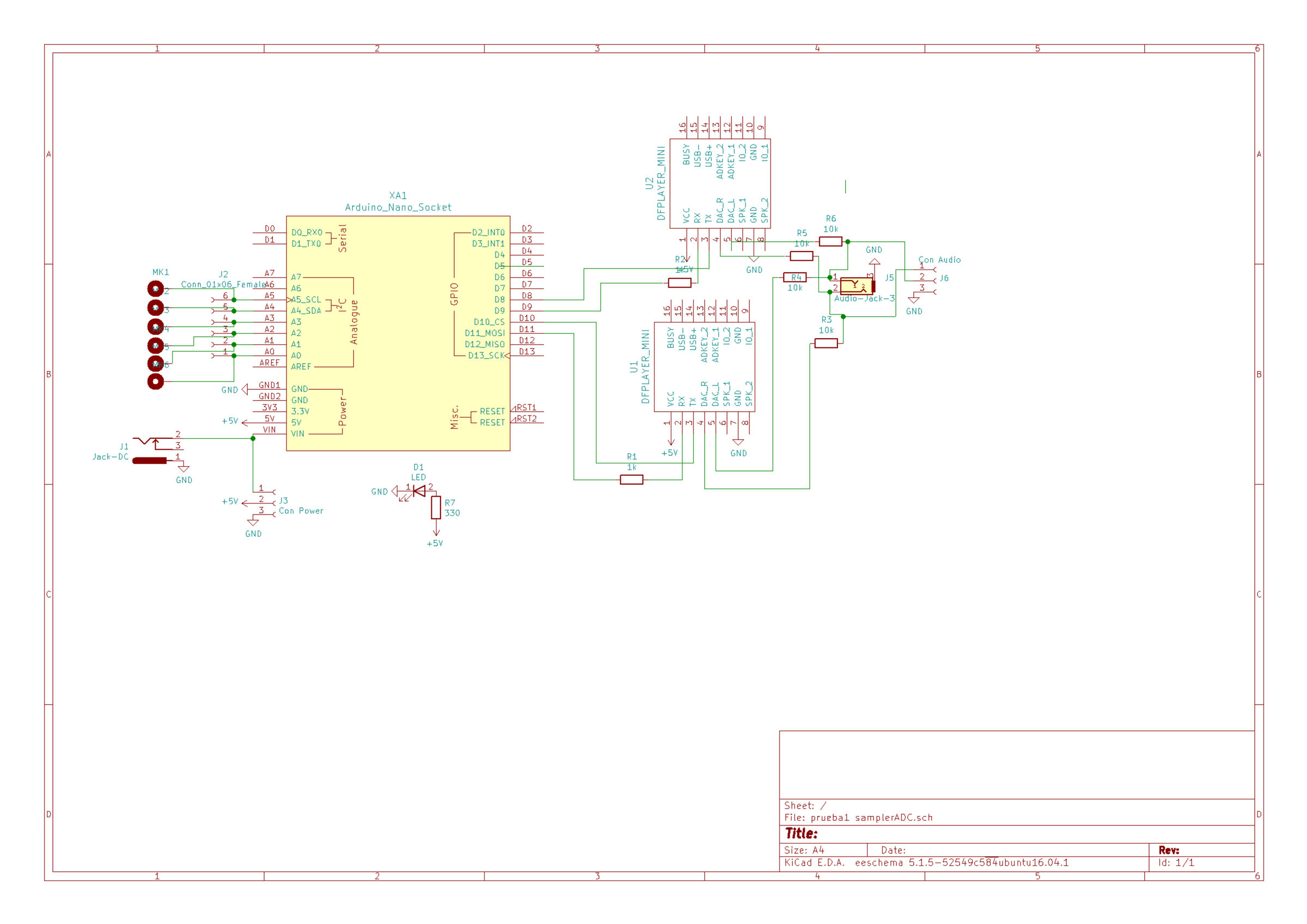 DFPlayer Based Audio Sampler With Capacitive Sensors : 9 Steps ...