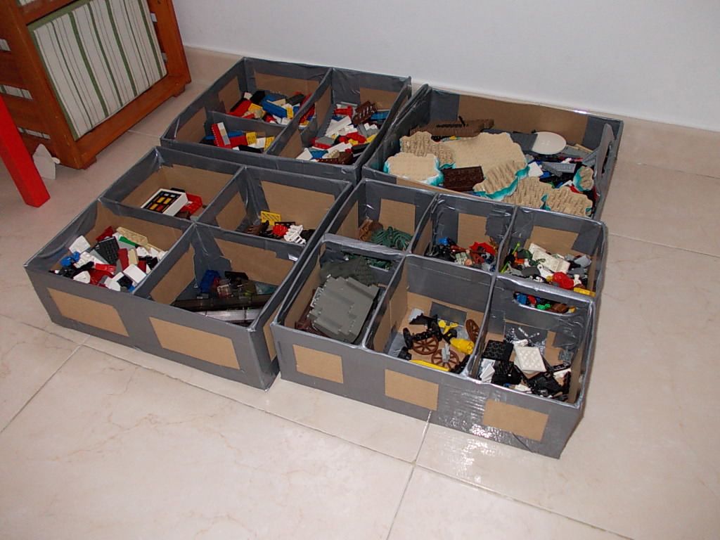 Cardboard and Ductape Lego Storage Box - Caja Para Almacenar Lego De ...